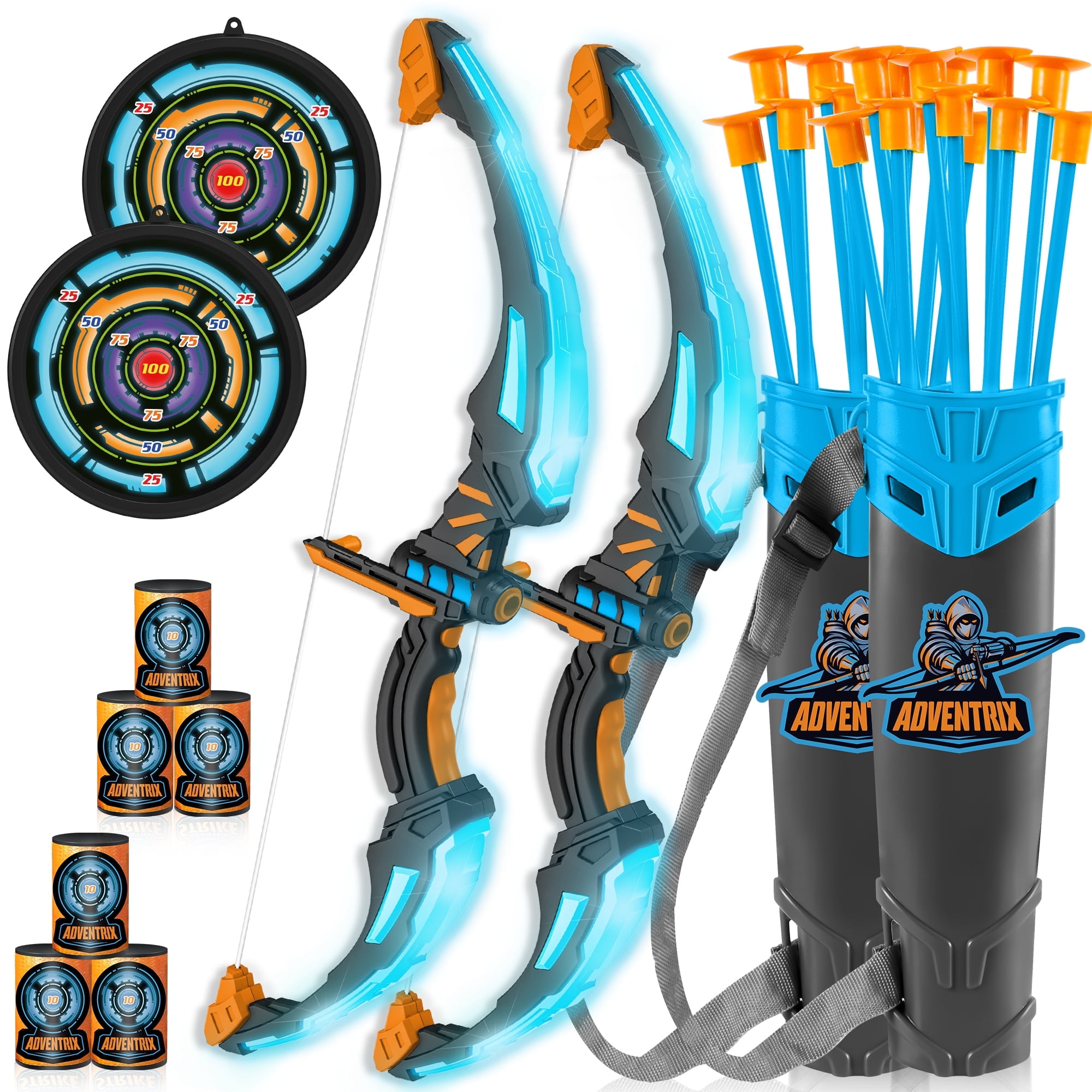 Joyfy 2 Pack Archery Set for Kids, Light Up Bow and Arrow Set with 2 ...
