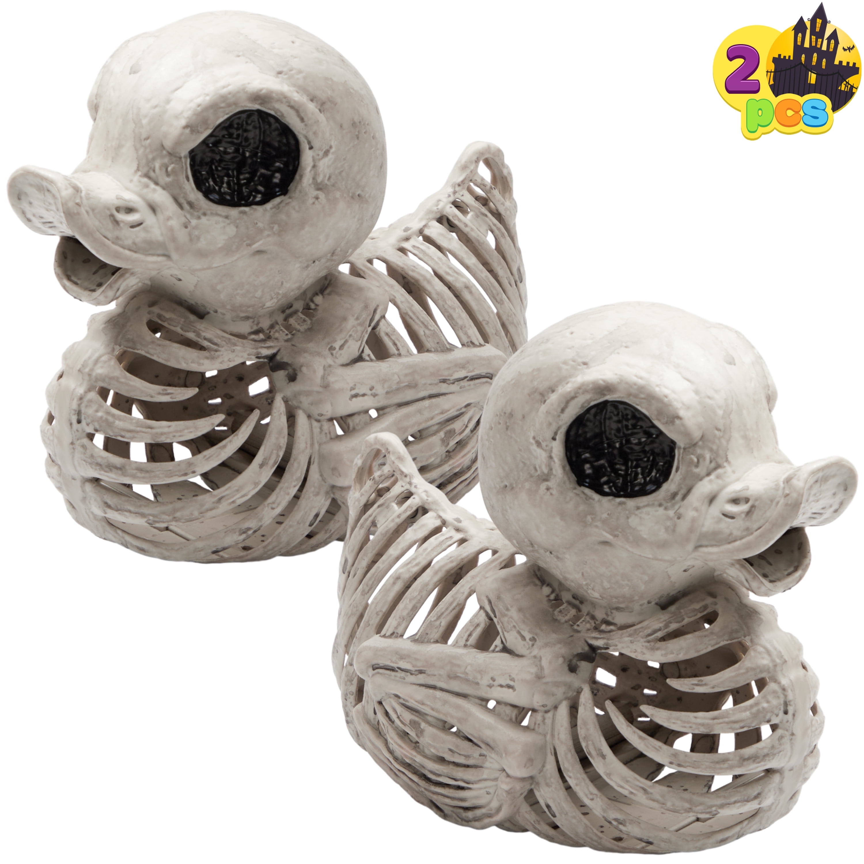 Joyfy 2 Pcs Duck Skeleton Halloween Decoration,4.5 Inch Posable Plastic ...
