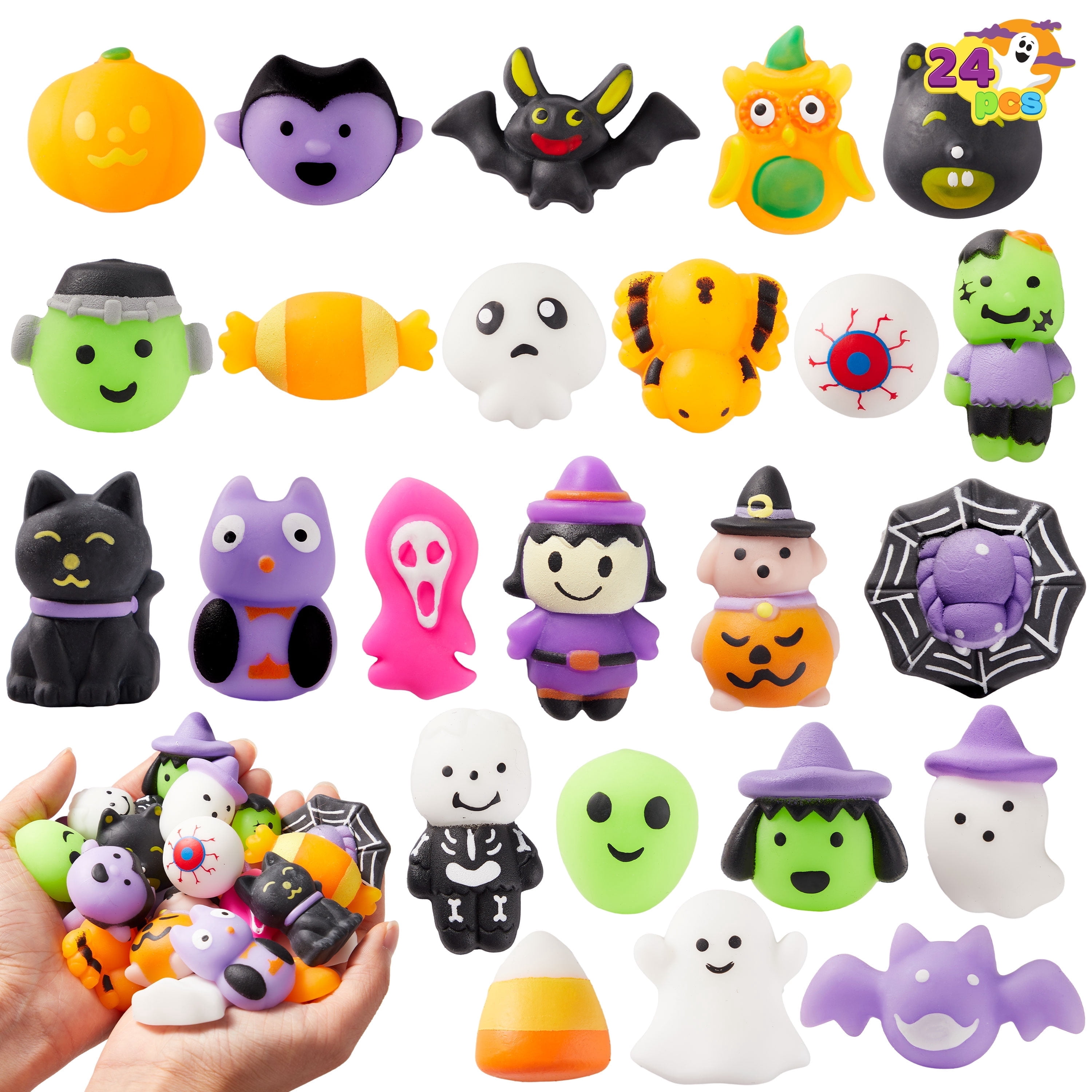 Joyfy 24 Pcs Halloween Mochi Squishy Toys,Squishy Toys for Kids ...