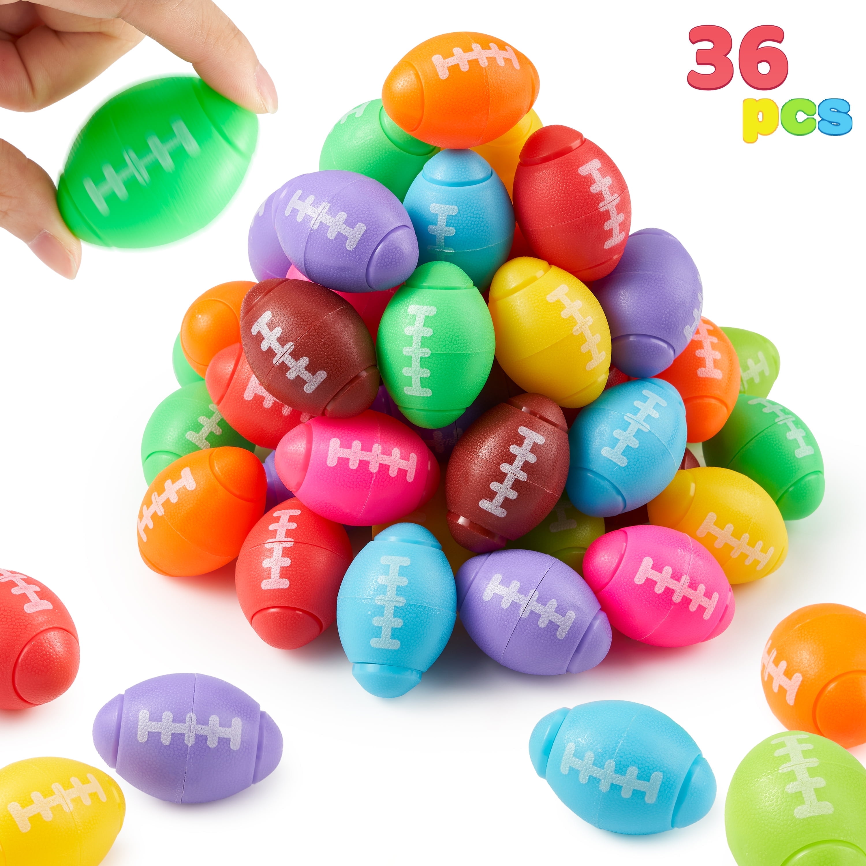 Joyfy 36 Pack Fidget Balls Spinners Colorful Football Party Supplies ...