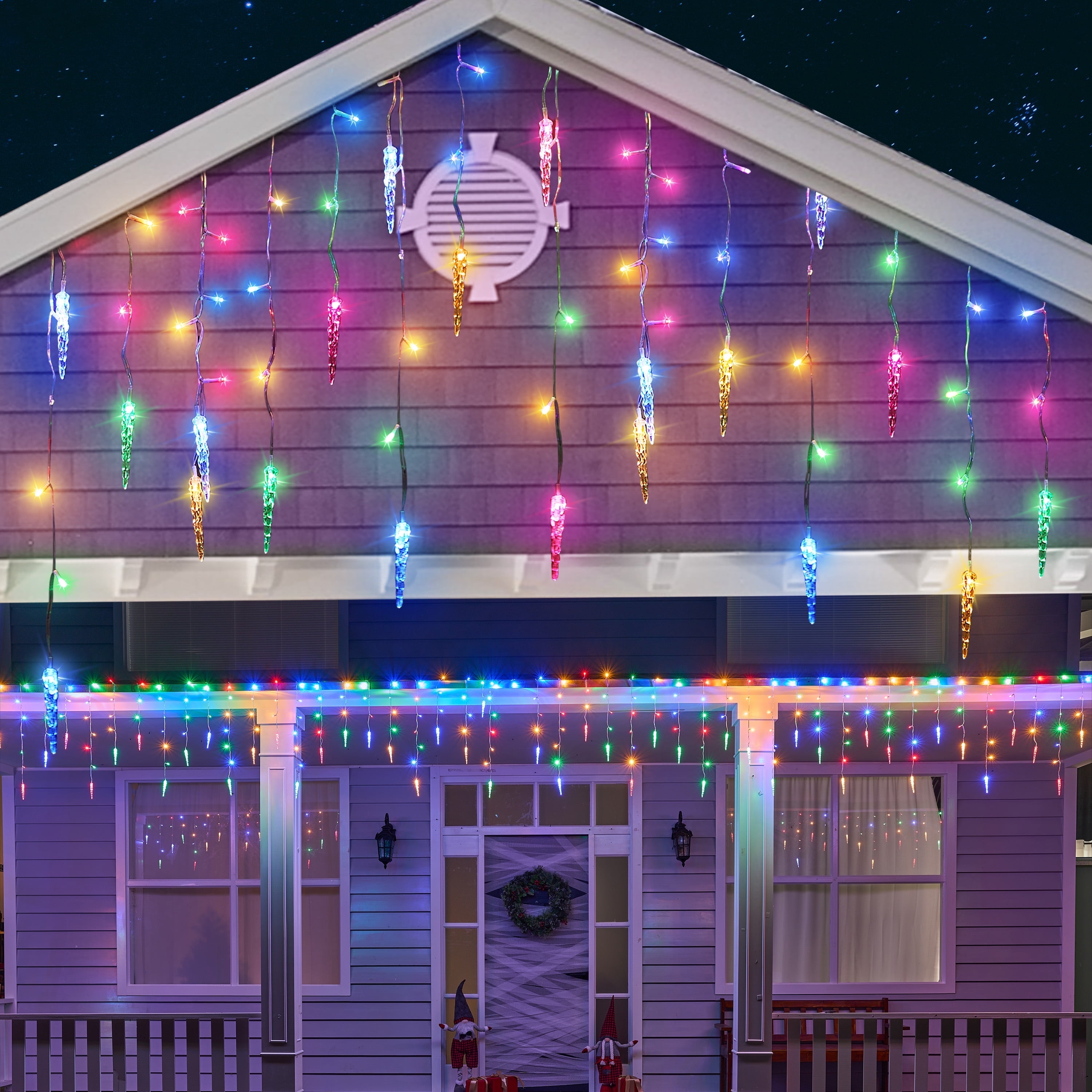 Joyfy 416 LED Christmas Icicle Lights Outdoor Christmas Decor,47.2 FT 8 ...