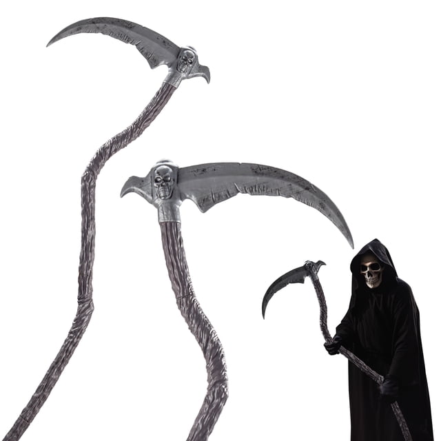 Joyfy 55inch Grim Reaper Scythe Halloween Accessories,Scythe Prop for ...
