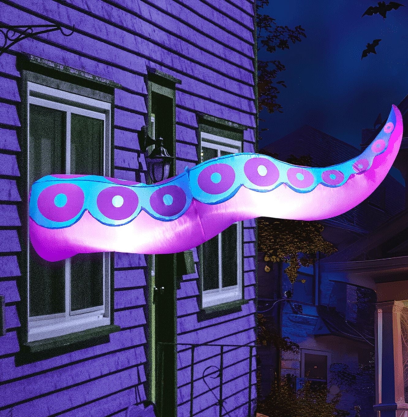 Joyfy 5ft Halloween Inflatable Outdoor Giant Octopus Tentacle Broke Out ...