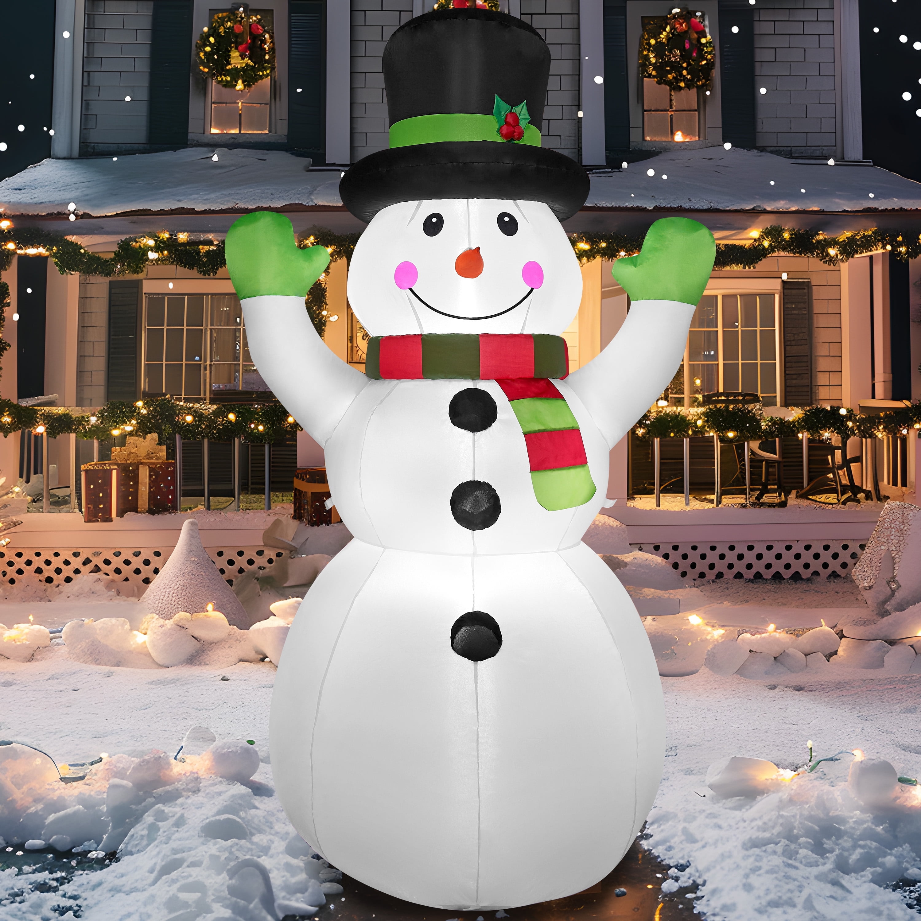 Joyfy 6 FT Christmas Inflatables Snowman Outdoor Decorations,Snowman ...