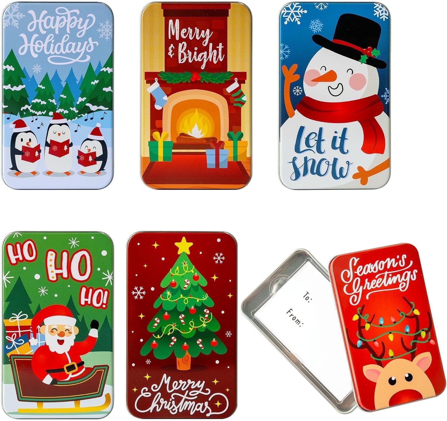 Joyfy 6 Pcs Gift Card Holder Boxes for Christmas, 4.33” x 2.6” x 0.6 ...