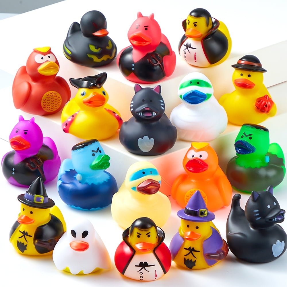 Joyfy 18 PCS Halloween Rubber Ducks for Halloween Goodie Bag Fillers ...