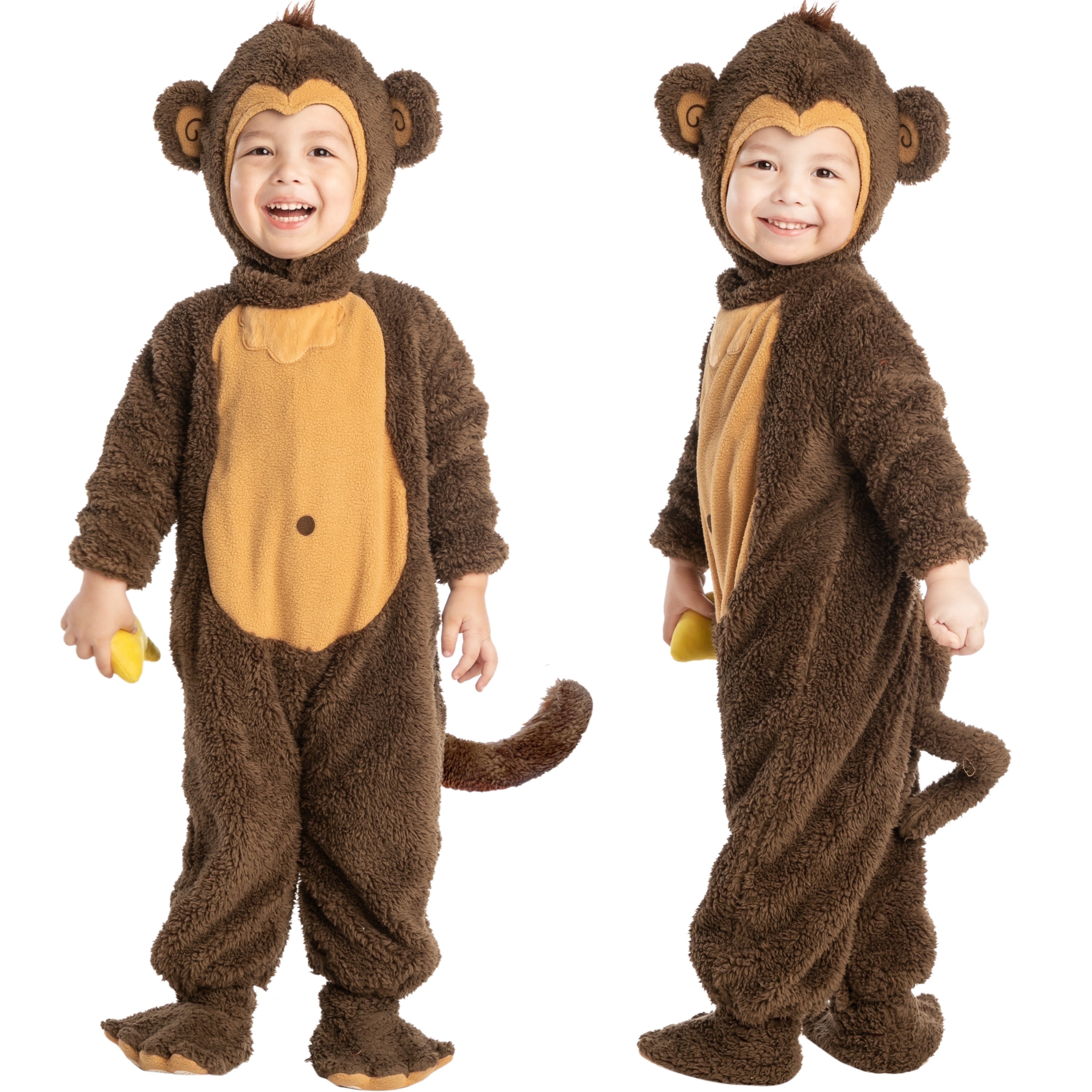Joyfy Little Monkey Costume with Toy Banana for Infant, 12-18 Months ...