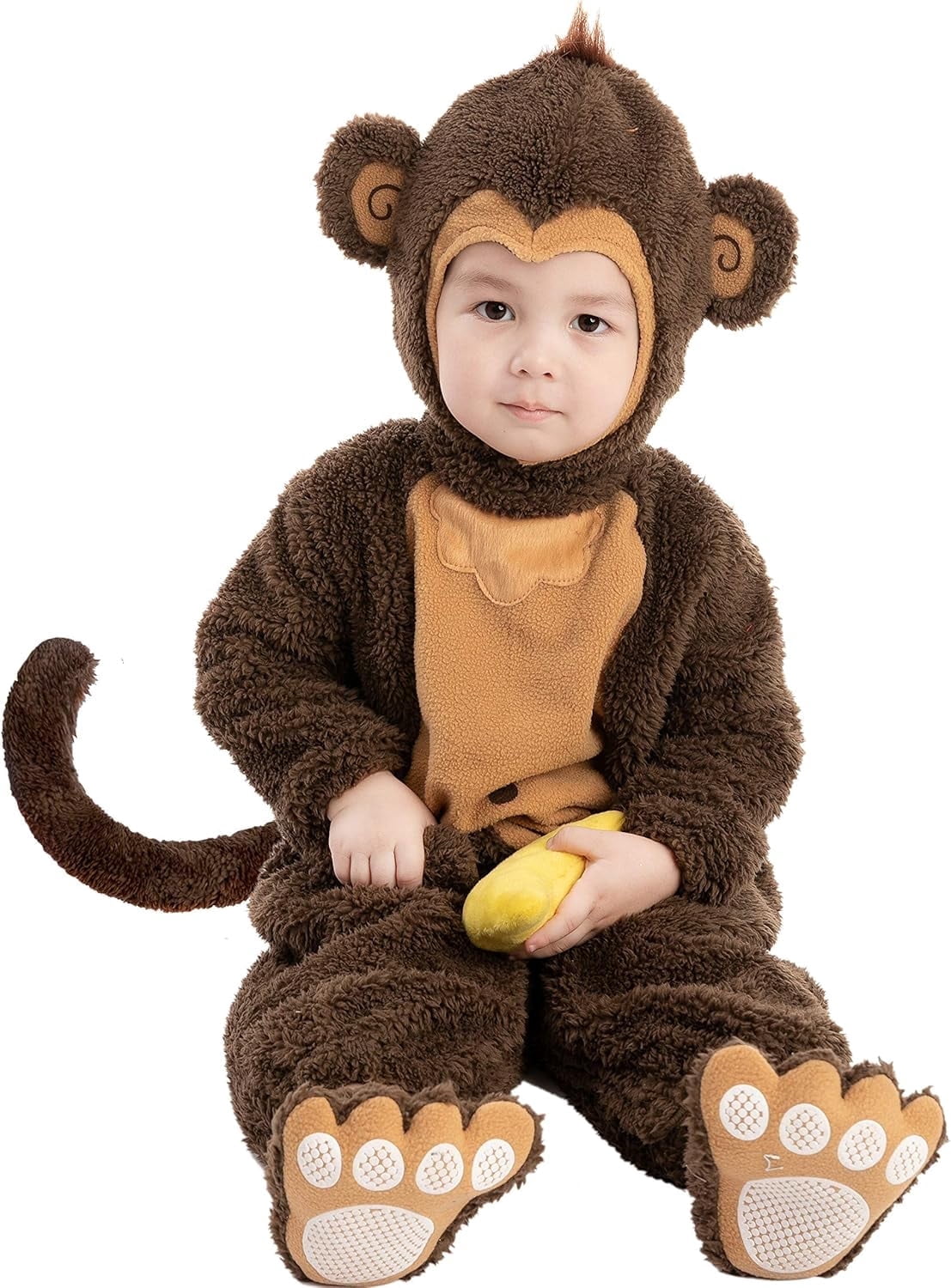 Joyfy Baby Halloween Costumes, Little Monkey Costume with Toy Banana ...
