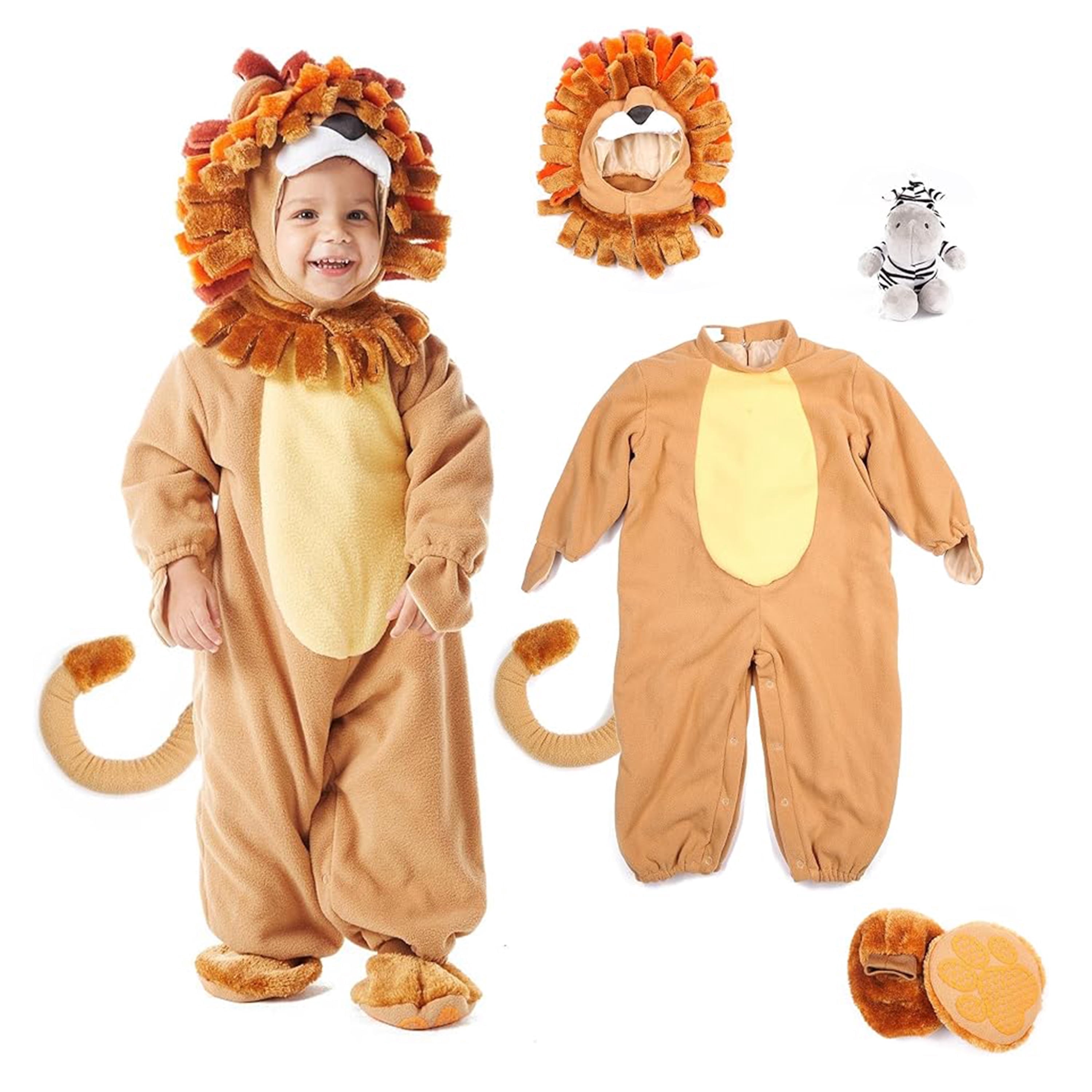 Joyfy Baby Lion Costume with Toy Zebra for Infant, 6-12 Months ...