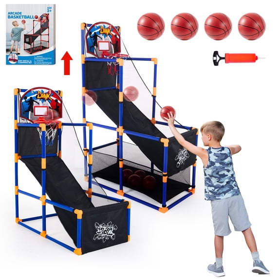 Joyfy Arcade Basketball Game for Kids,Adjustable Height 44"-55"Indoor ...