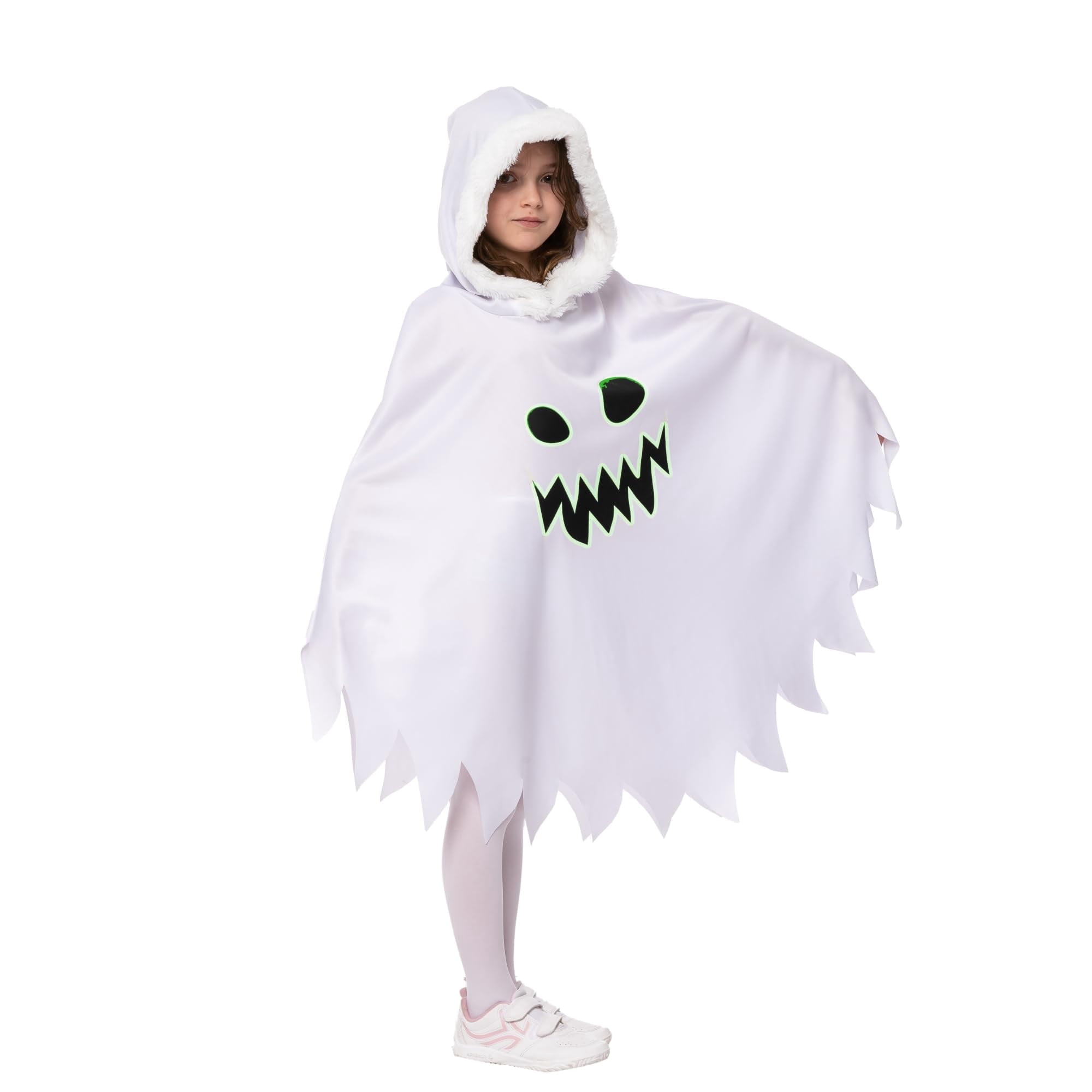 Joyfy Girls Smiling Ghost Costume, Scary Halloween Costume for Kids ...