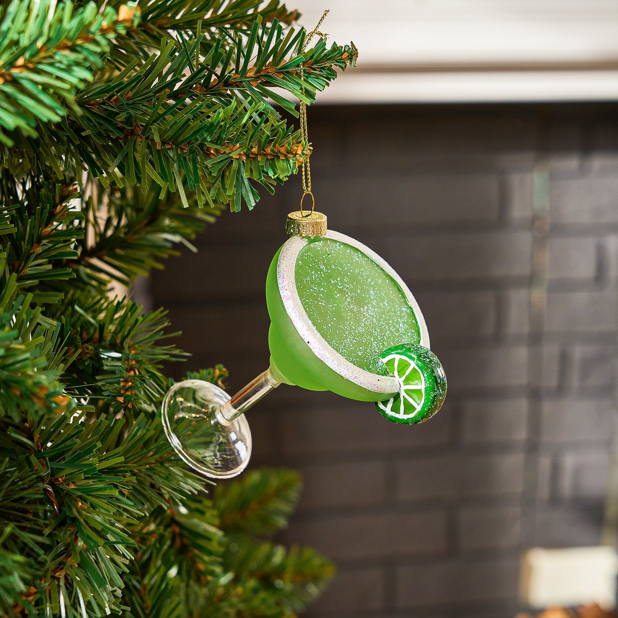 Joyfy Christmas Cocktail Margarita Glass Ornament, Christmas Drink ...