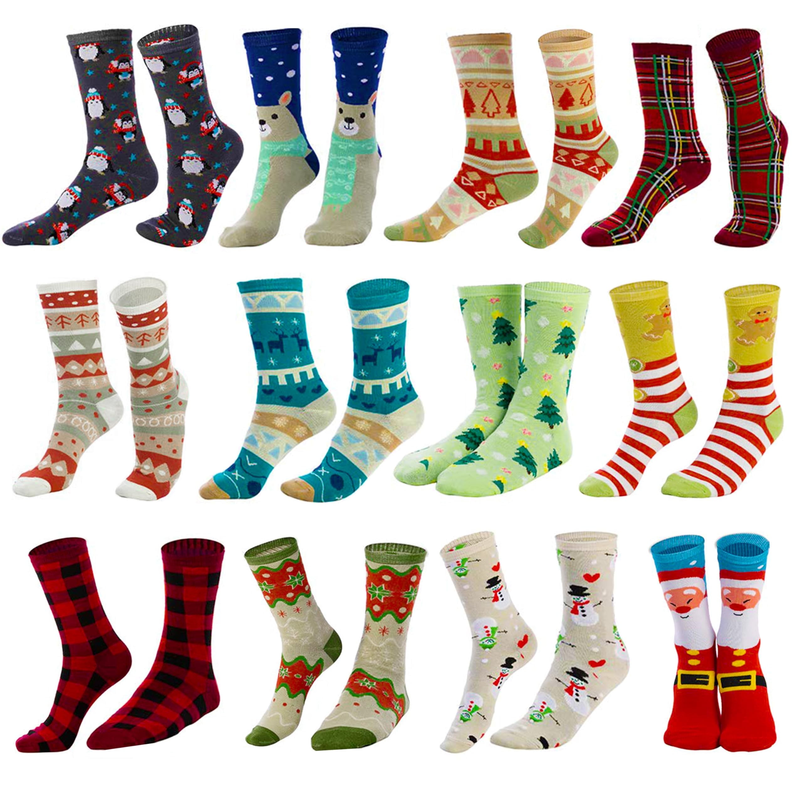 Customer reviews for Joyfy 12 Pairs Christmas Socks Women, Plush Crazy ...