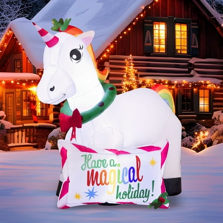 Clydesdale Horse Holiday Inflatable, 9 Foot Wide and Lights Up, Comes ...