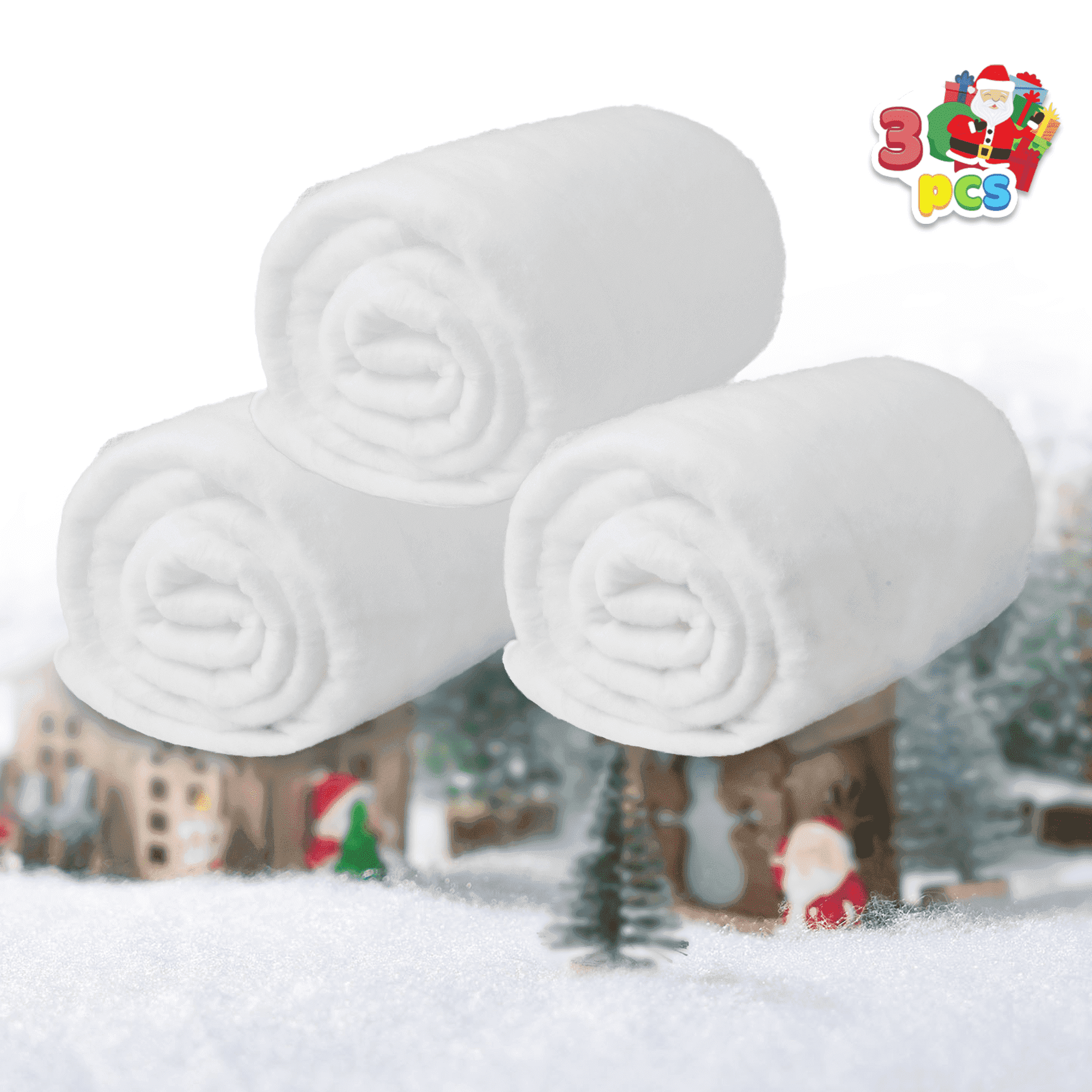 Joyfy Christmas Snow Blanket Roll ( 3 Pcs) ,3x8 ft Soft Thick ...