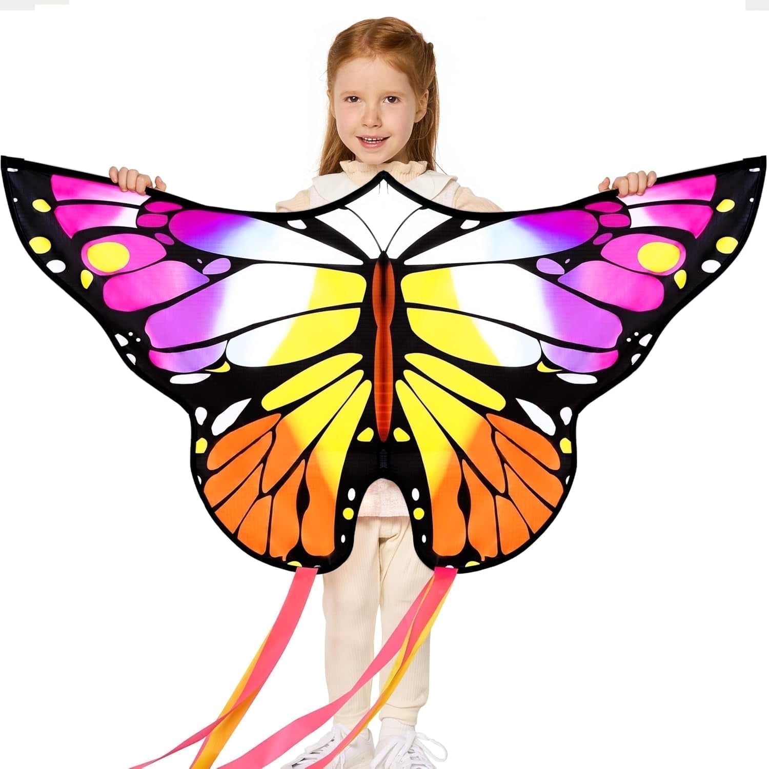 Joyfy Colorful Butterfly Kites Yellow– Easy to Fly for Kids and Adults ...