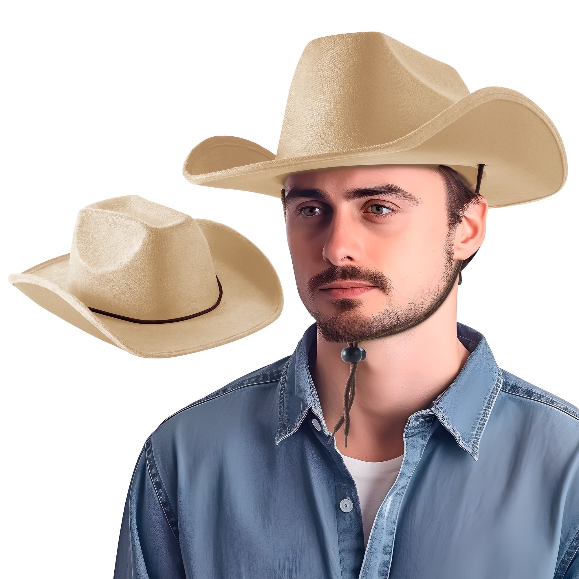 Joyfy Cowboy Hat for Adults and Kids, Western Cowboy Hat for Halloween ...