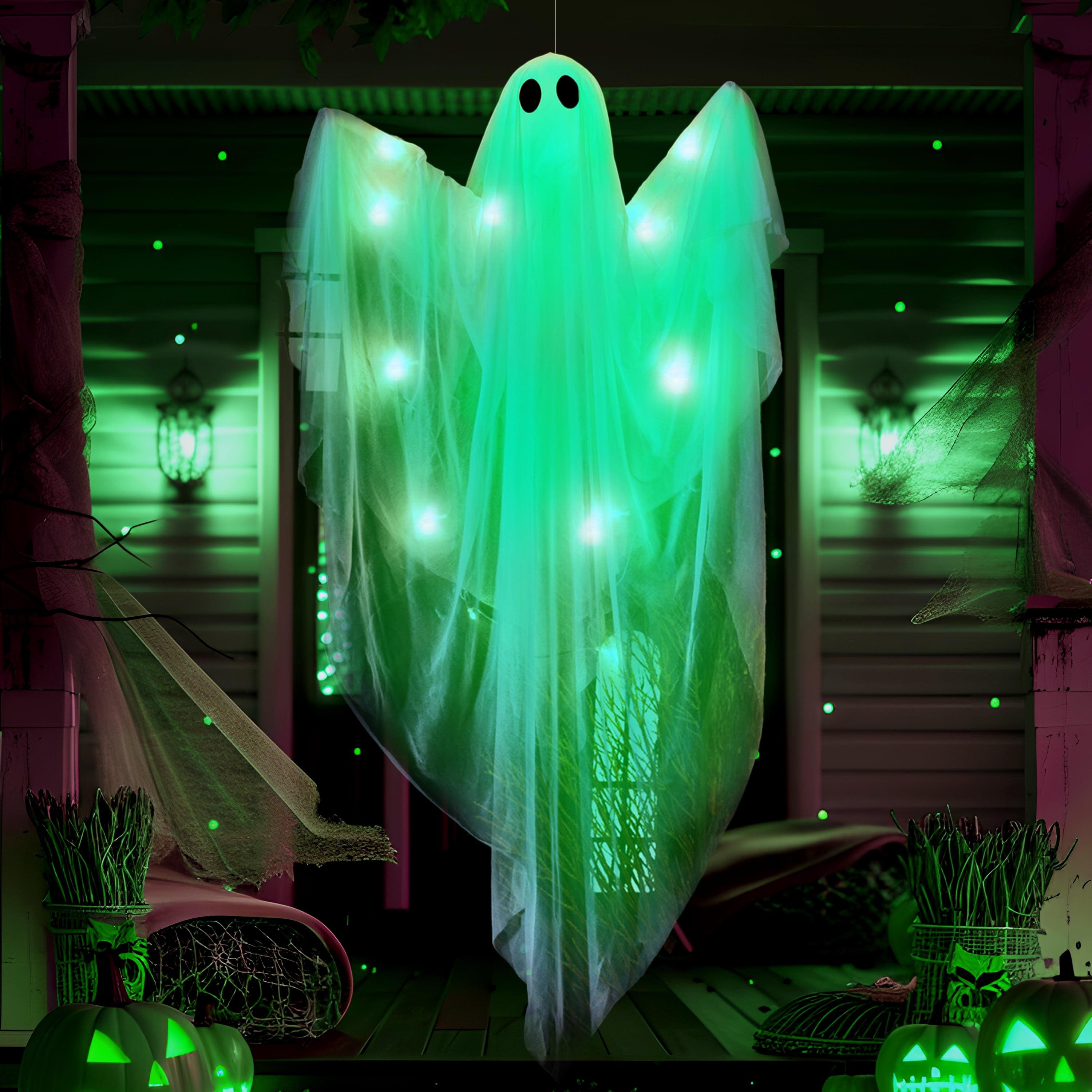 Joyfy 47 Inch Hanging Ghosts Halloween Decorations Outdoor,Light up ...