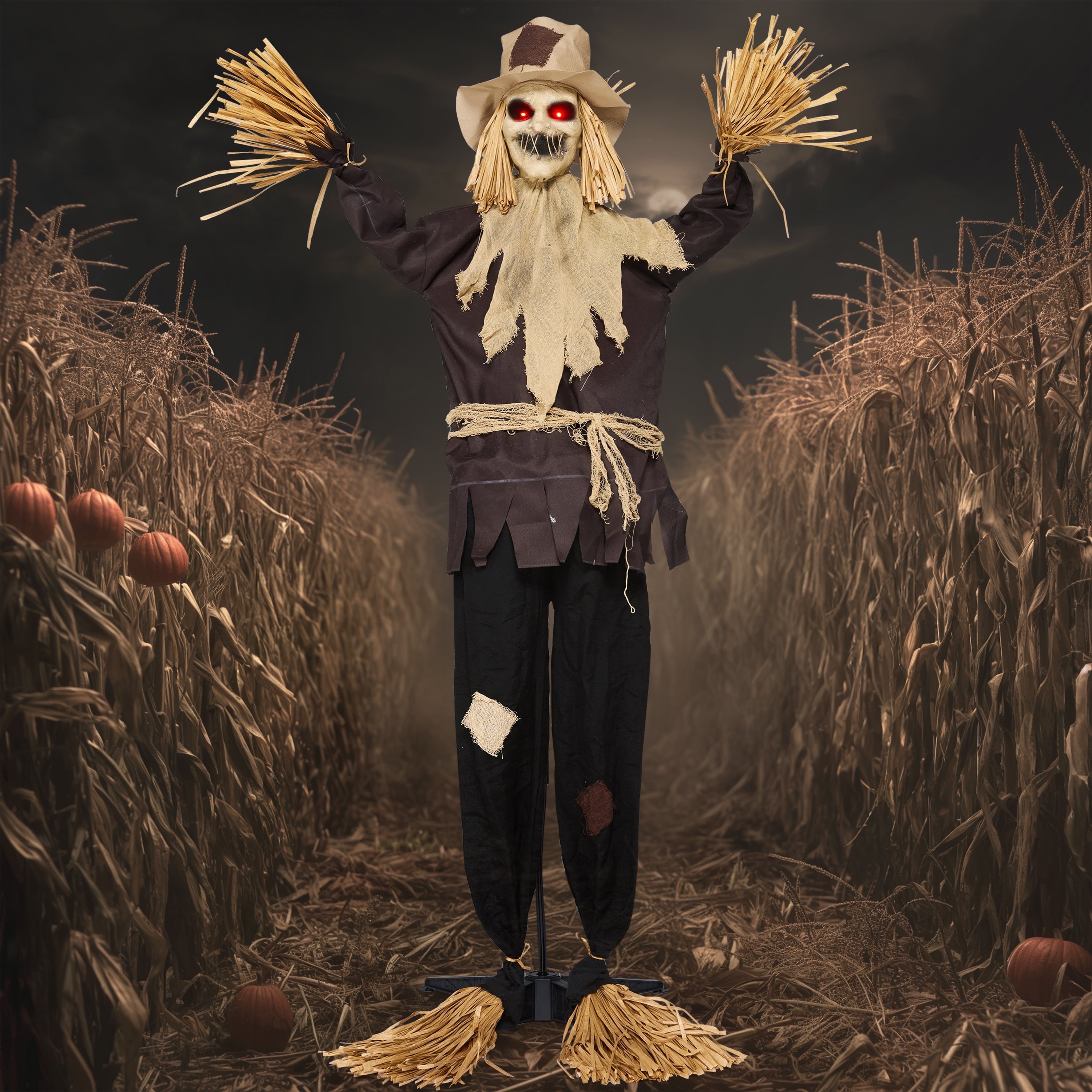 Joyfy Halloween Decorations Outdoor,70" Light Up Animated Scary ...