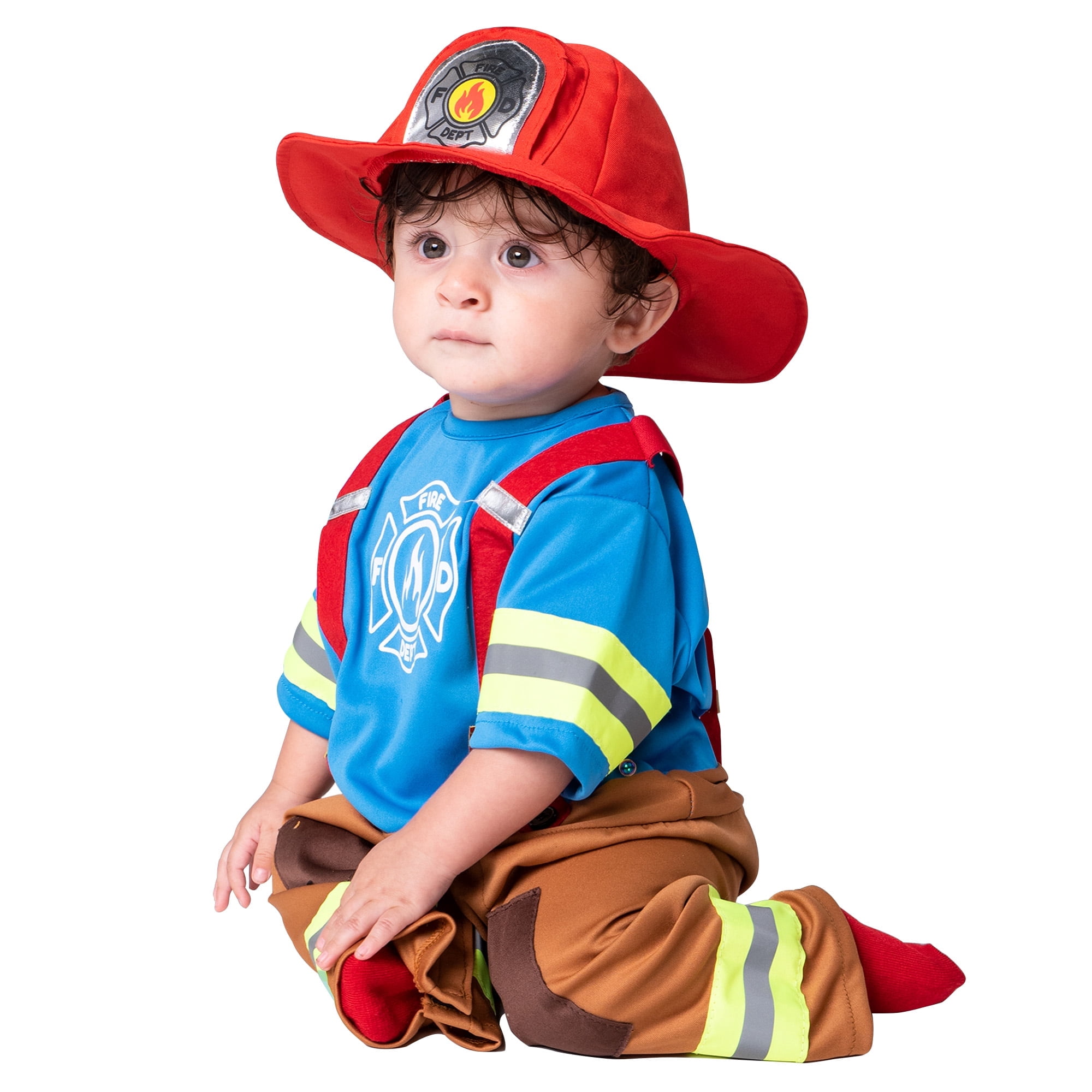 Joyfy Halloween Toddler Firefighter Costume, Baby Firefighter Costume ...