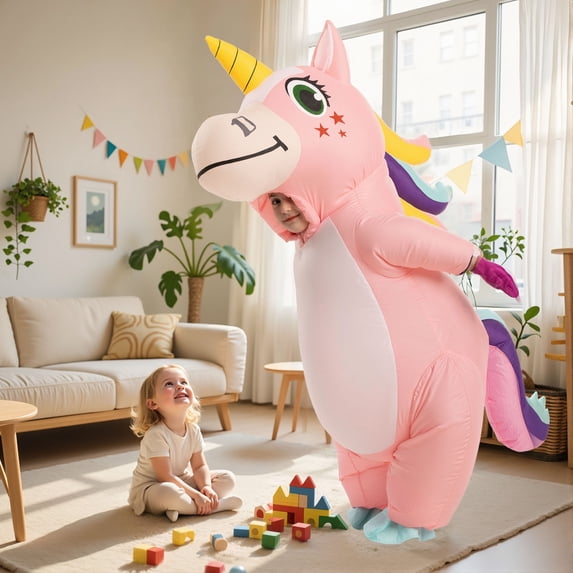Joyfy Kids Inflatable Costume, Full Body Unicorn Inflatable Costume for ...