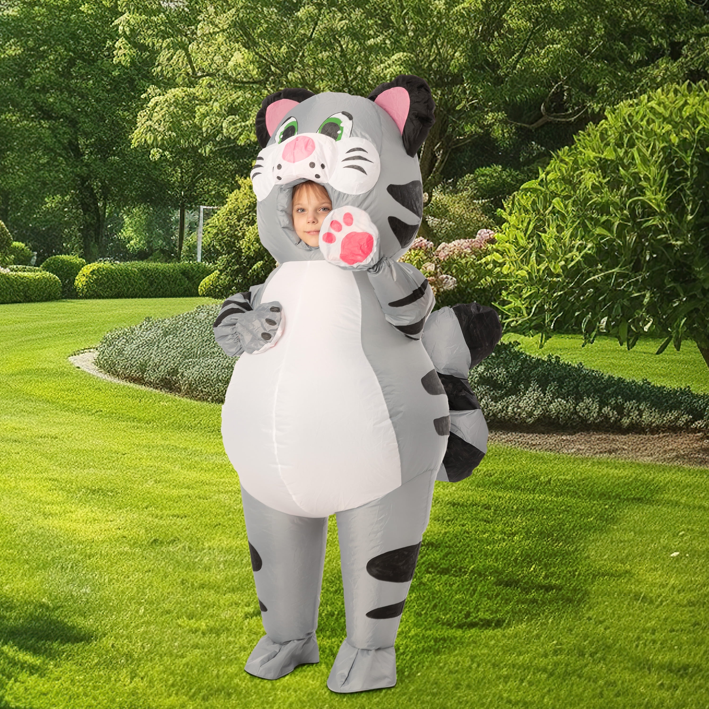 Joyfy Inflatable Costume for Kids, Kitty Cat Full Body Blow Up Costume ...
