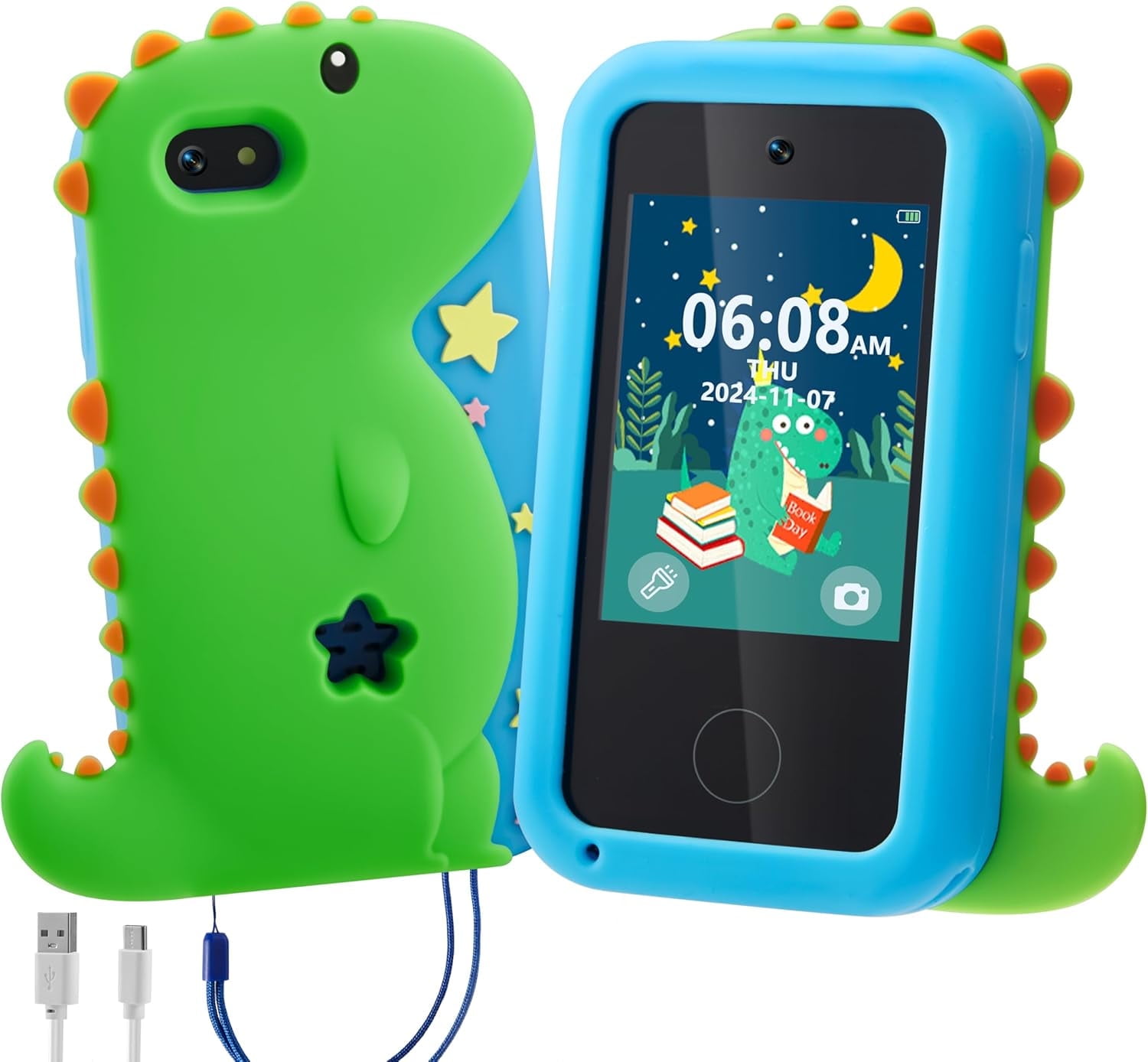 Joyfy Kids Smart Phone for Boys and Girls Ages 3-11 Dinosaur ...