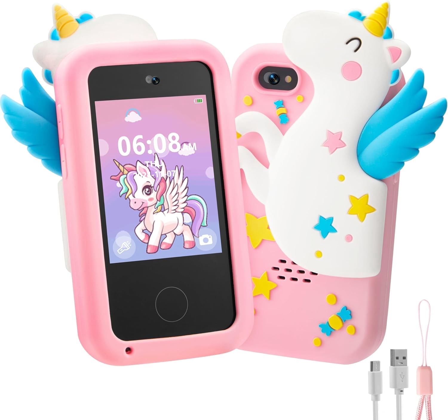Joyfy Kids Smart Phone for Girls, Unicorn, Educational Electronic Toys ...