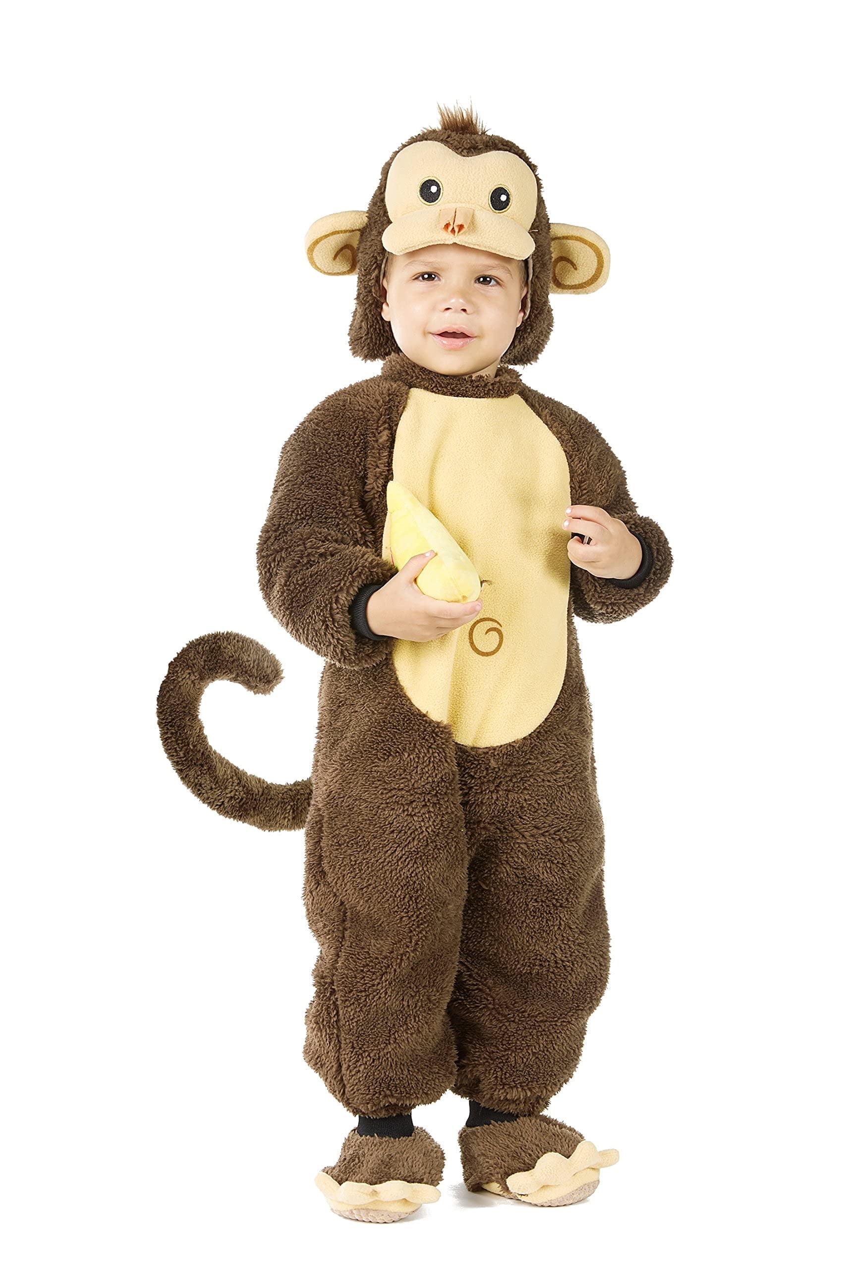 Joyfy Monkey Costume Set for Kids with Toy Banana, Halloween Costume ...