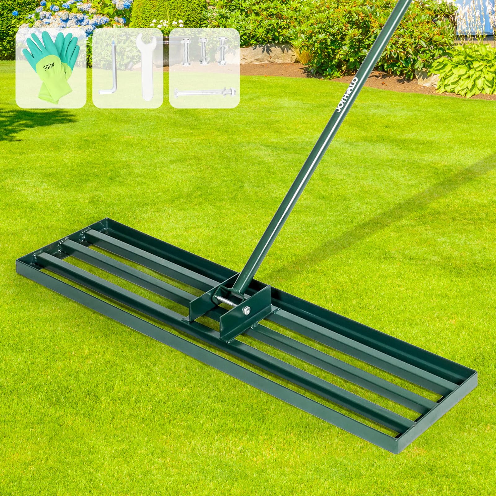 Joyhalo Lawn Leveling Rake - 17''x10'' Leveling Rake Tools Heavy Duty ...