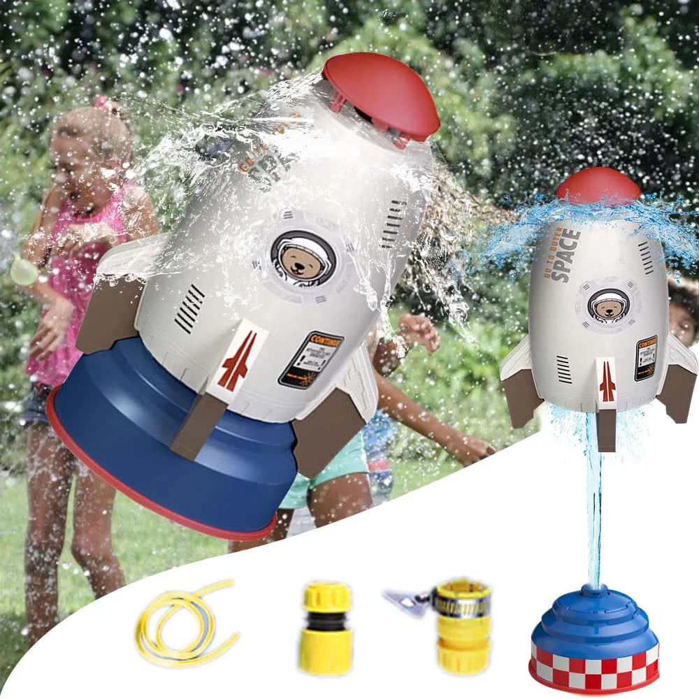Joyivity 3Pcs Rocket Sprinkler Launcher Water Toys Outside Kids ...