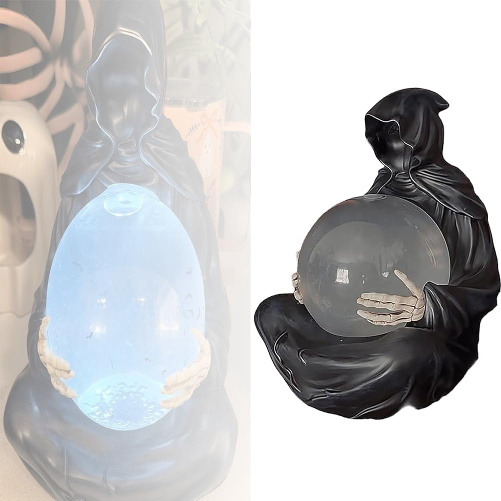 Joylore Suriel & Floating Bat Crystal Ball - Bookshelf Decor| Halloween ...