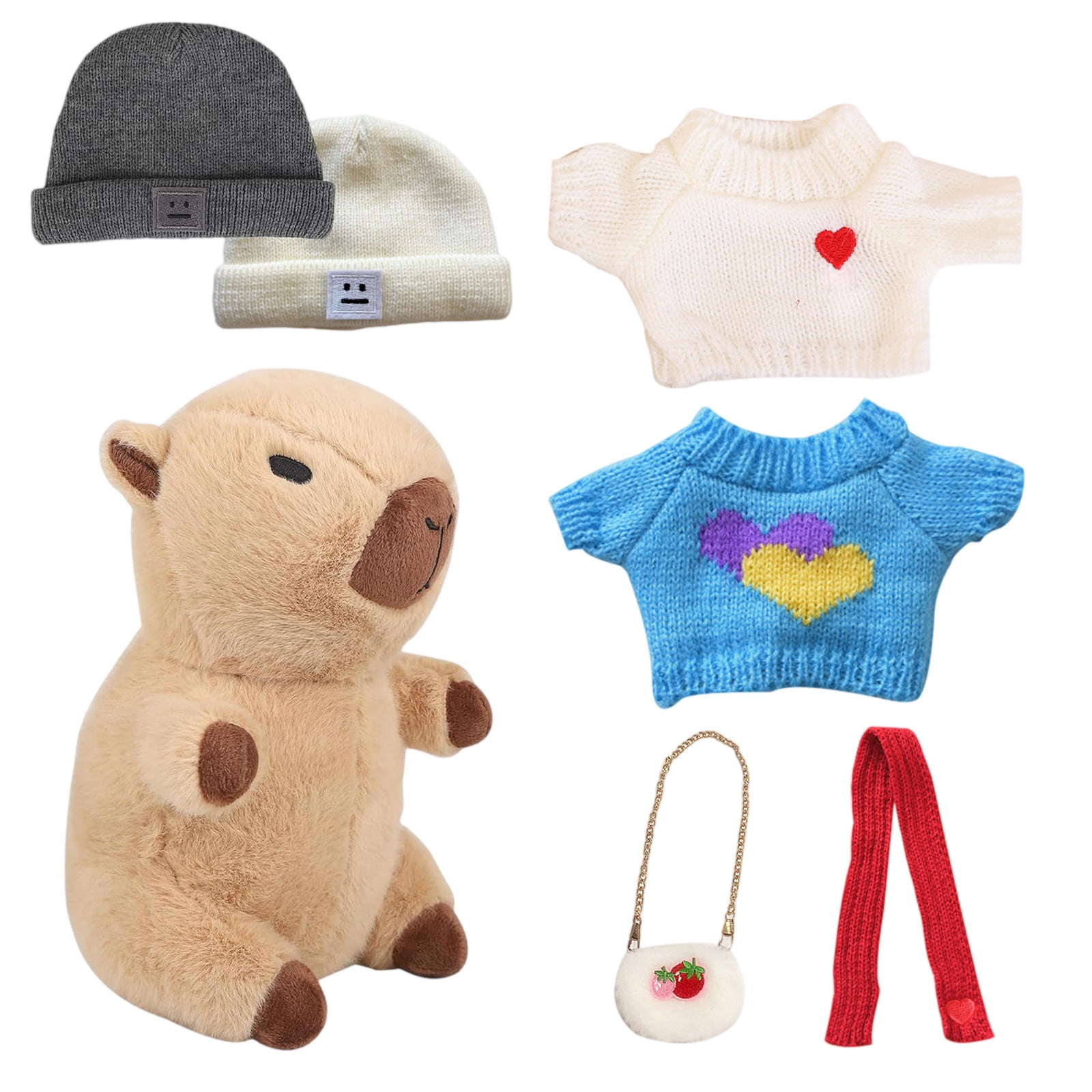 Joylulu Capybara Plushie 11.8in with Accessories – Cute and Cuddly ...