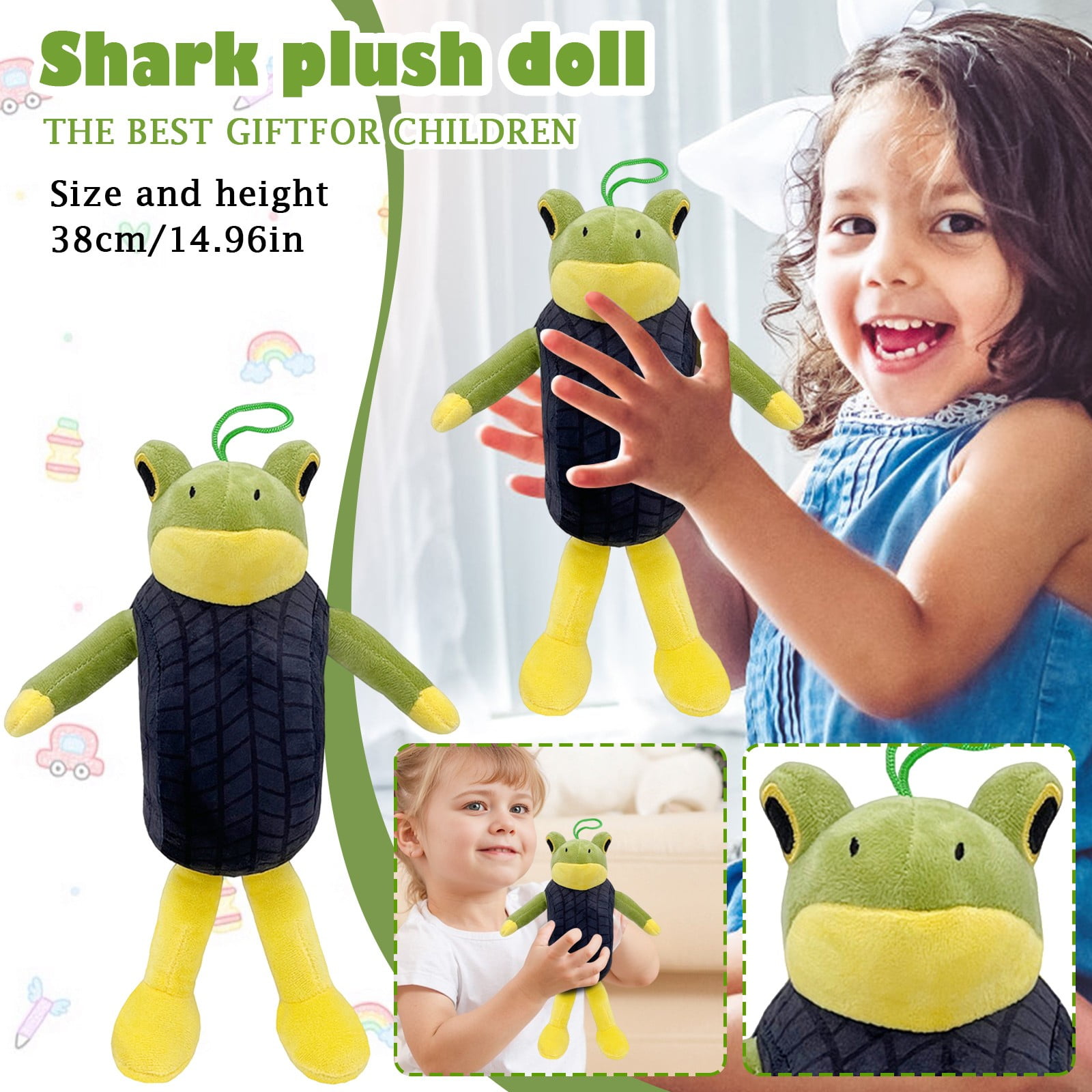 Joylulu Italian Brainrot Tire Frog Plush Toy – 11.8" Unique Soft ...