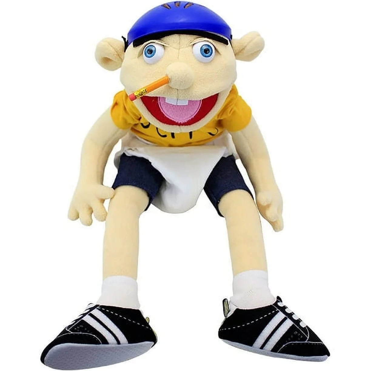 Joylulu Jeffy Soft Plush Toy Hand Puppet Plush Toy Doll with Blue ...