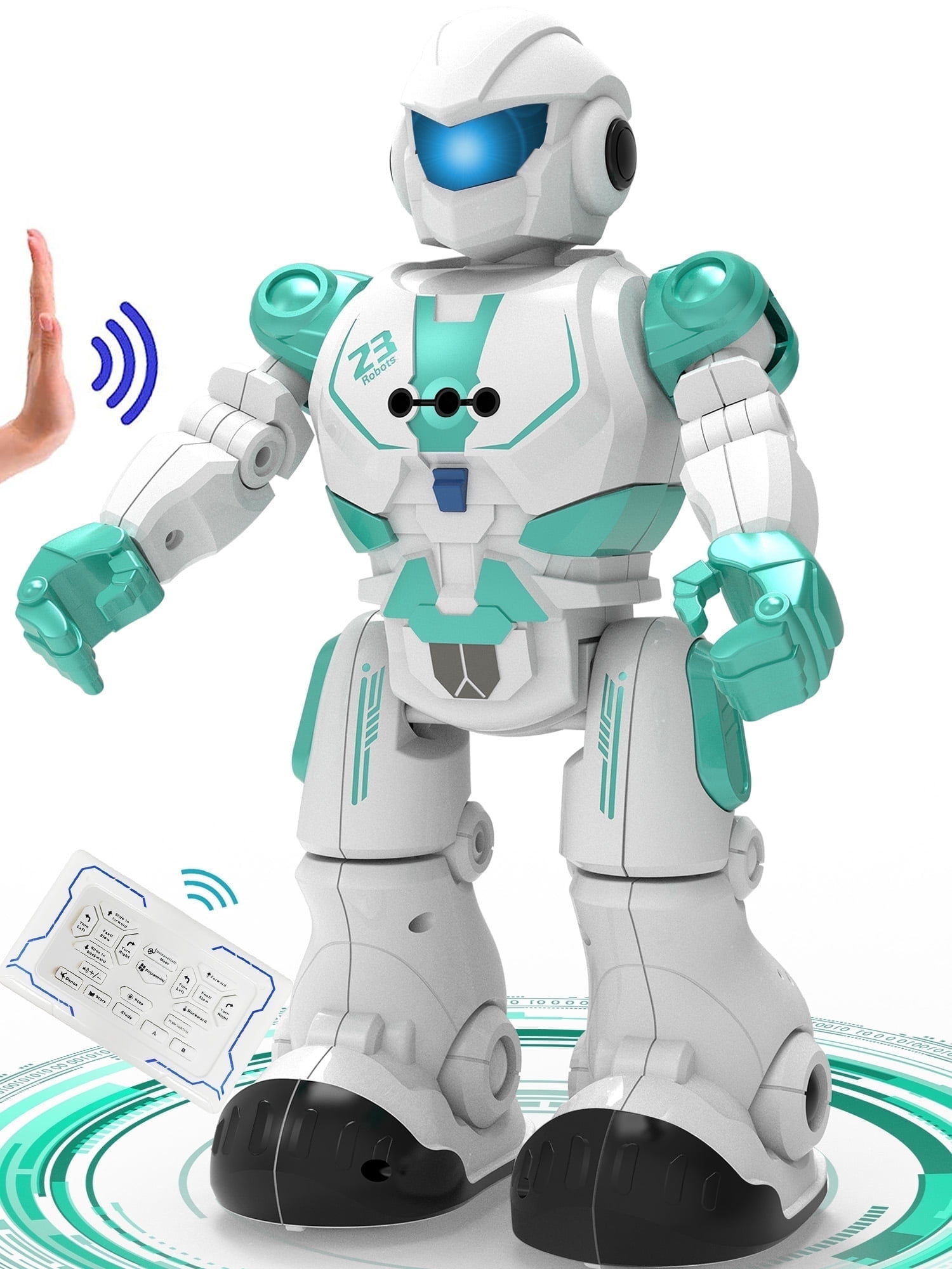 Joylulu Remote Control Intelligent Robot Toys for Kids,Infrared Gesture RC Robot Programmable ...