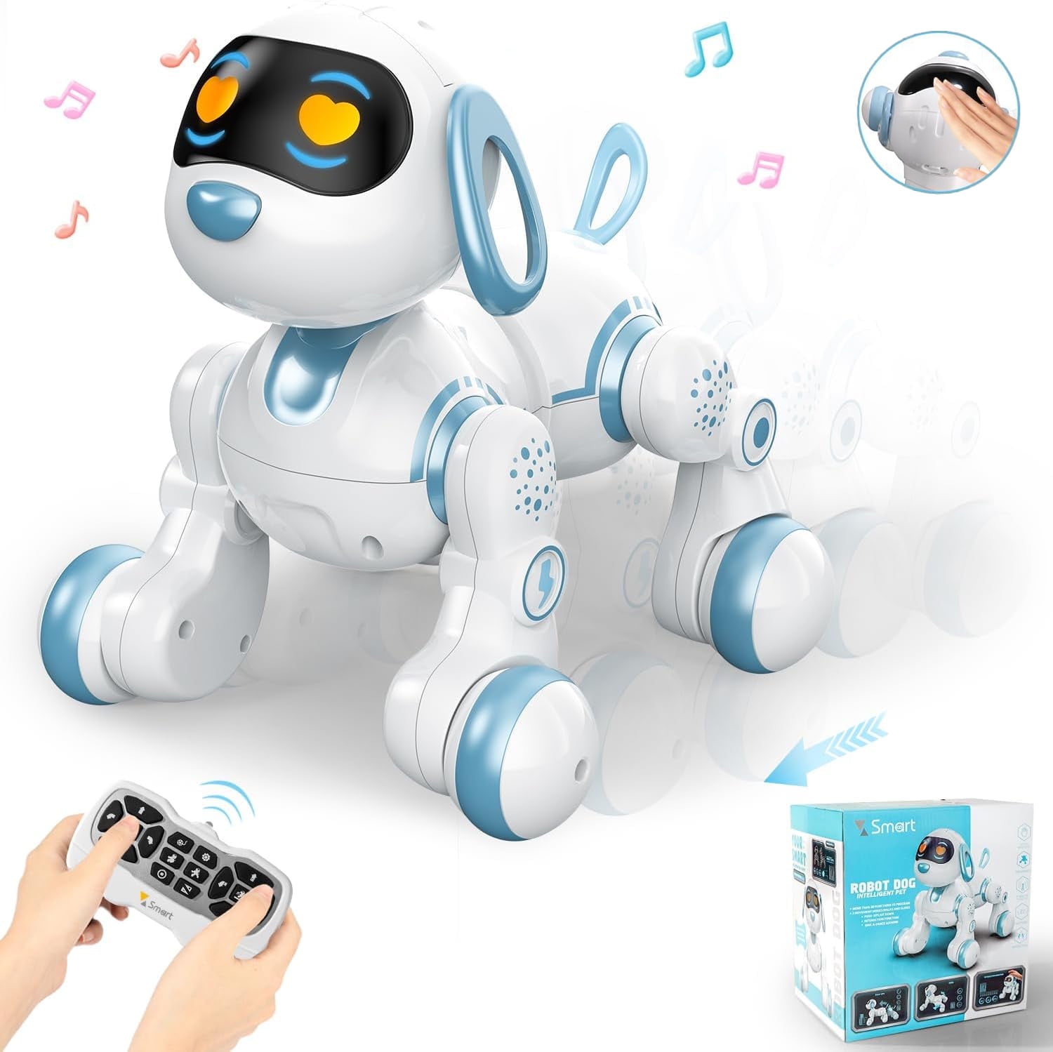 Joylulu Robot Dog Toys for Kids,Programmable Remote Control Robot Dog ...