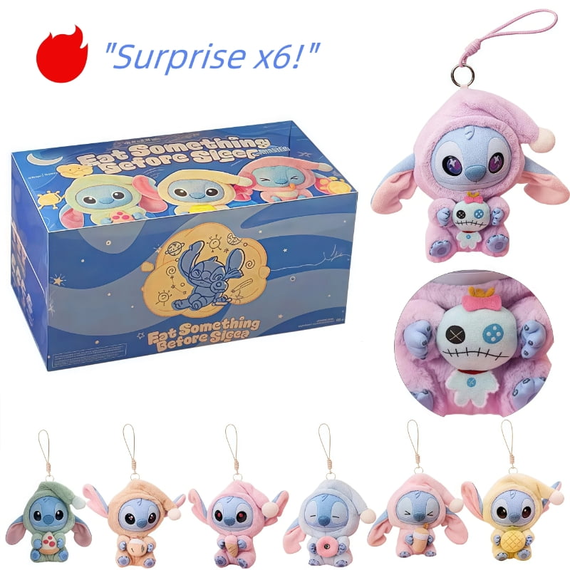 Joylulu Sleepy Stitch Blind Box Series – Complete Set of 6 Plush Toys ...