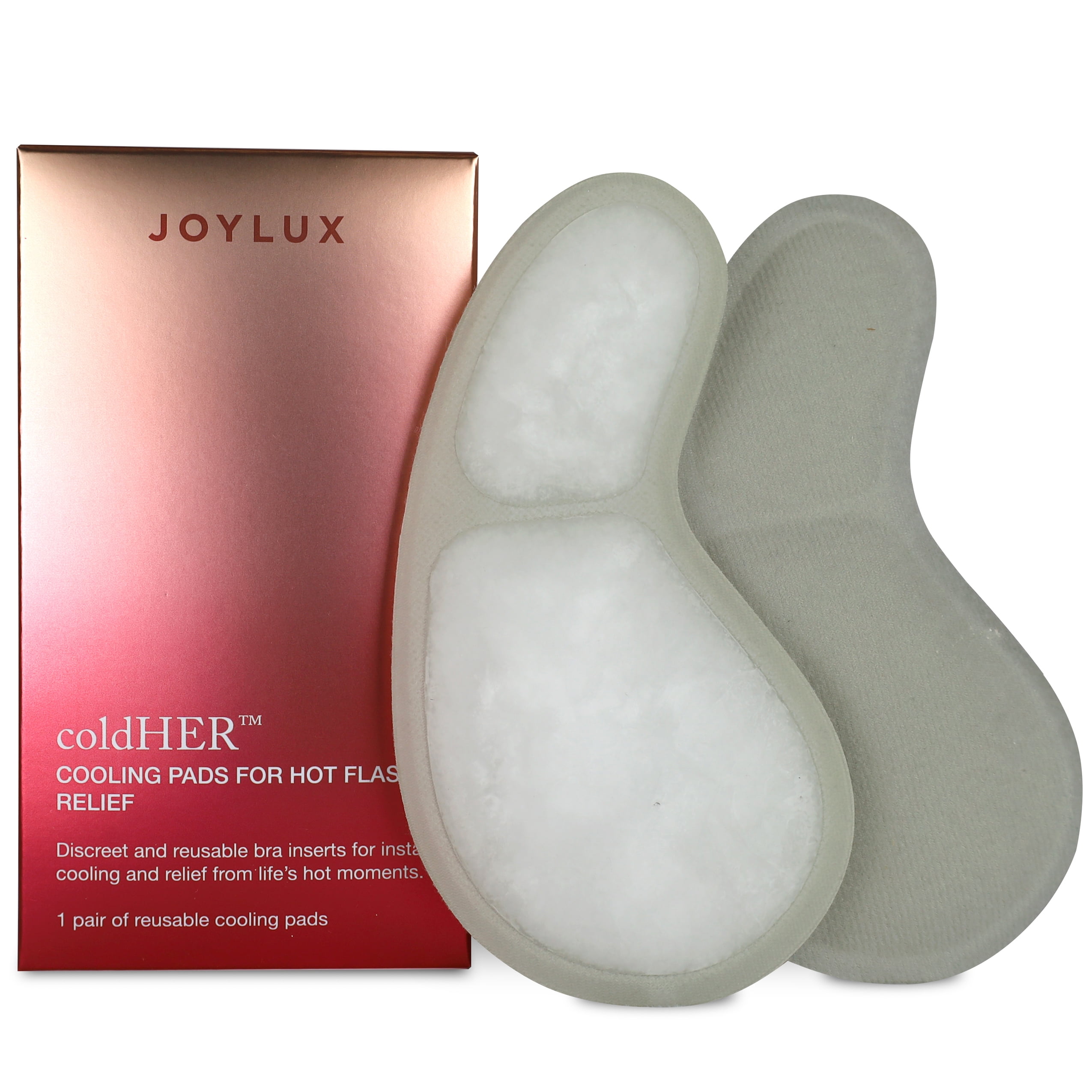 Joylux coldHER Cooling Bra Inserts, for Menopause & Hot Flash Relief, 2 ...