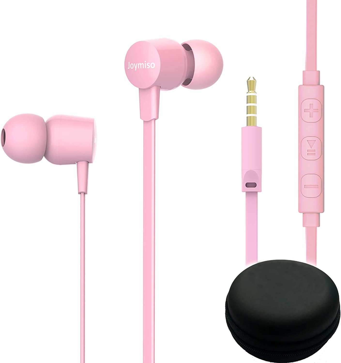 Joymiso Tangle Free Earbuds for Kids Women Small Ears with Case ...