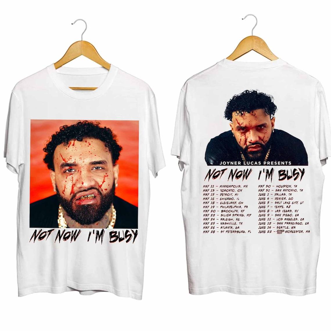 Joyner Lucas Not Now I'm Busy Tour 2024 Unisex Shirt, Joyner Lucas 2024 ...