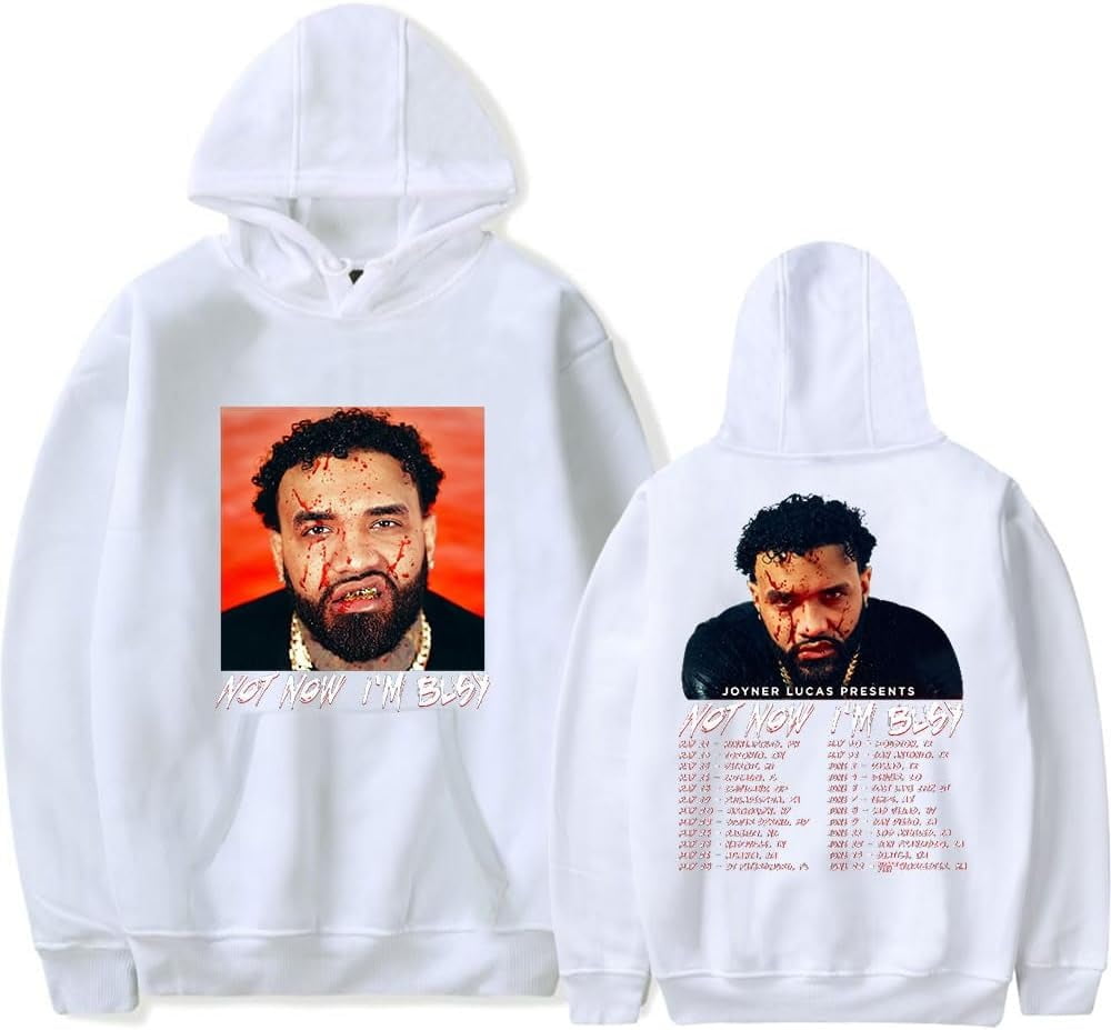 Joyner Lucas Not Now I'm Busy Tour Hoodie Merch Men Women's Long Sleeve ...