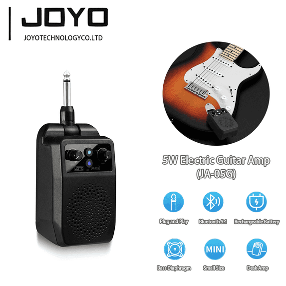 Joyo 5W Electric Guitar Amplifier, Rechargeable Mini Amp with 4 Effects ...