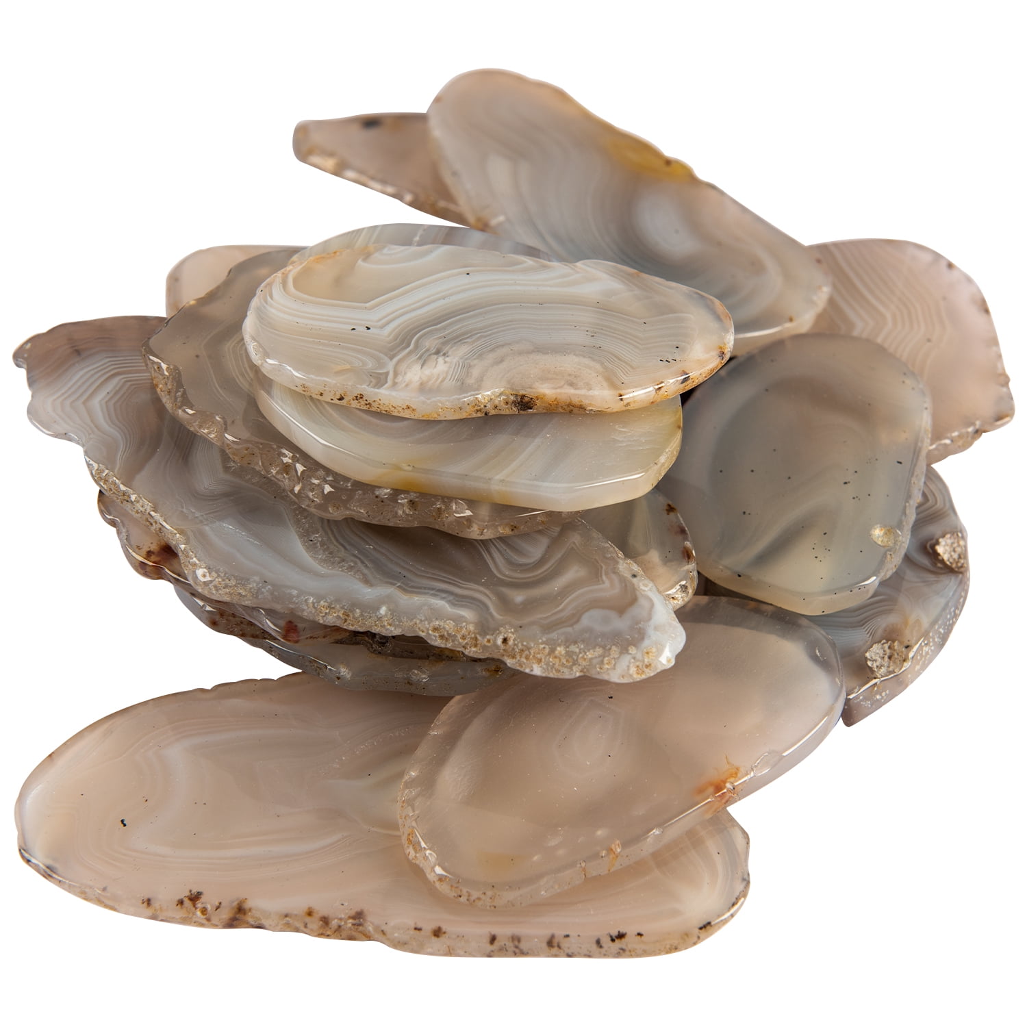 Joyouann Natural Color Agate Light Table Slices, Large Size,approx. 3 ...