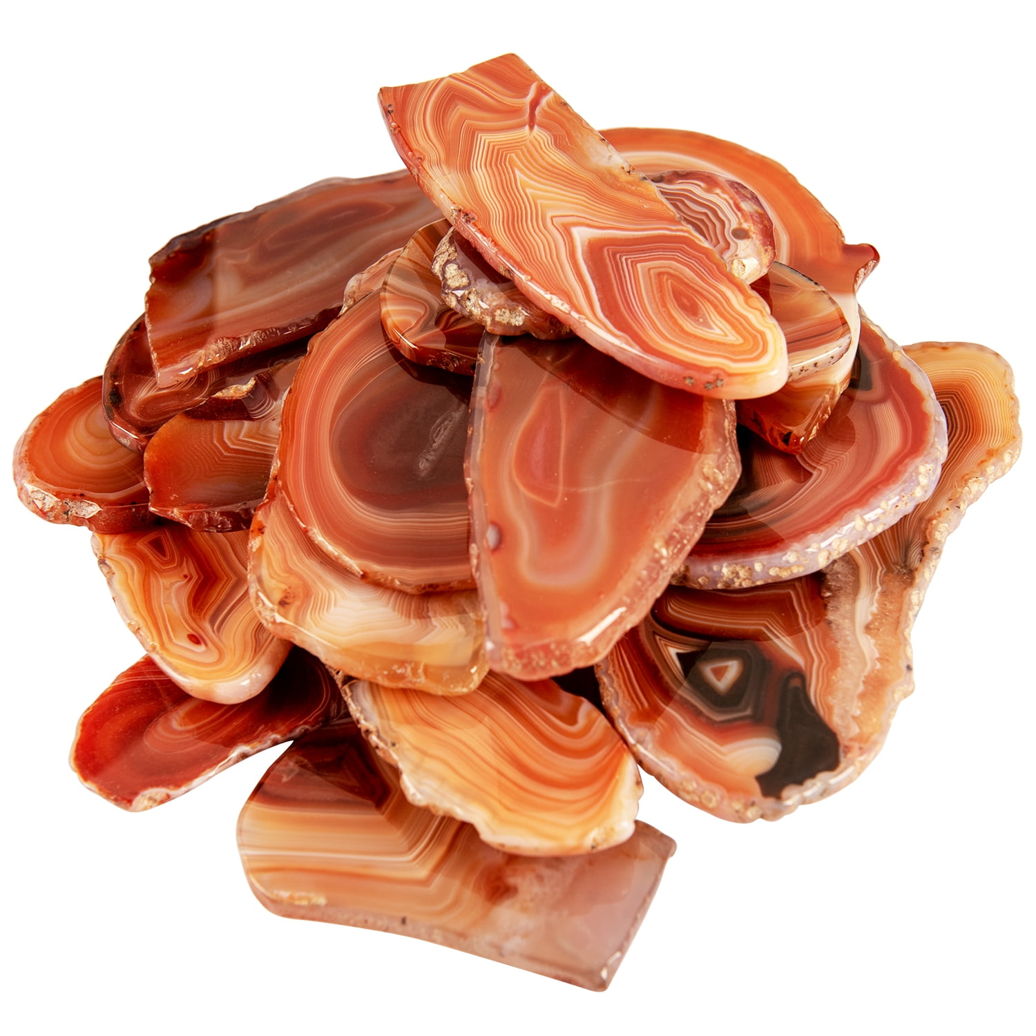 Joyouann Red Agate Light Table Slices,Large Size,approx. 3-4inch Length ...