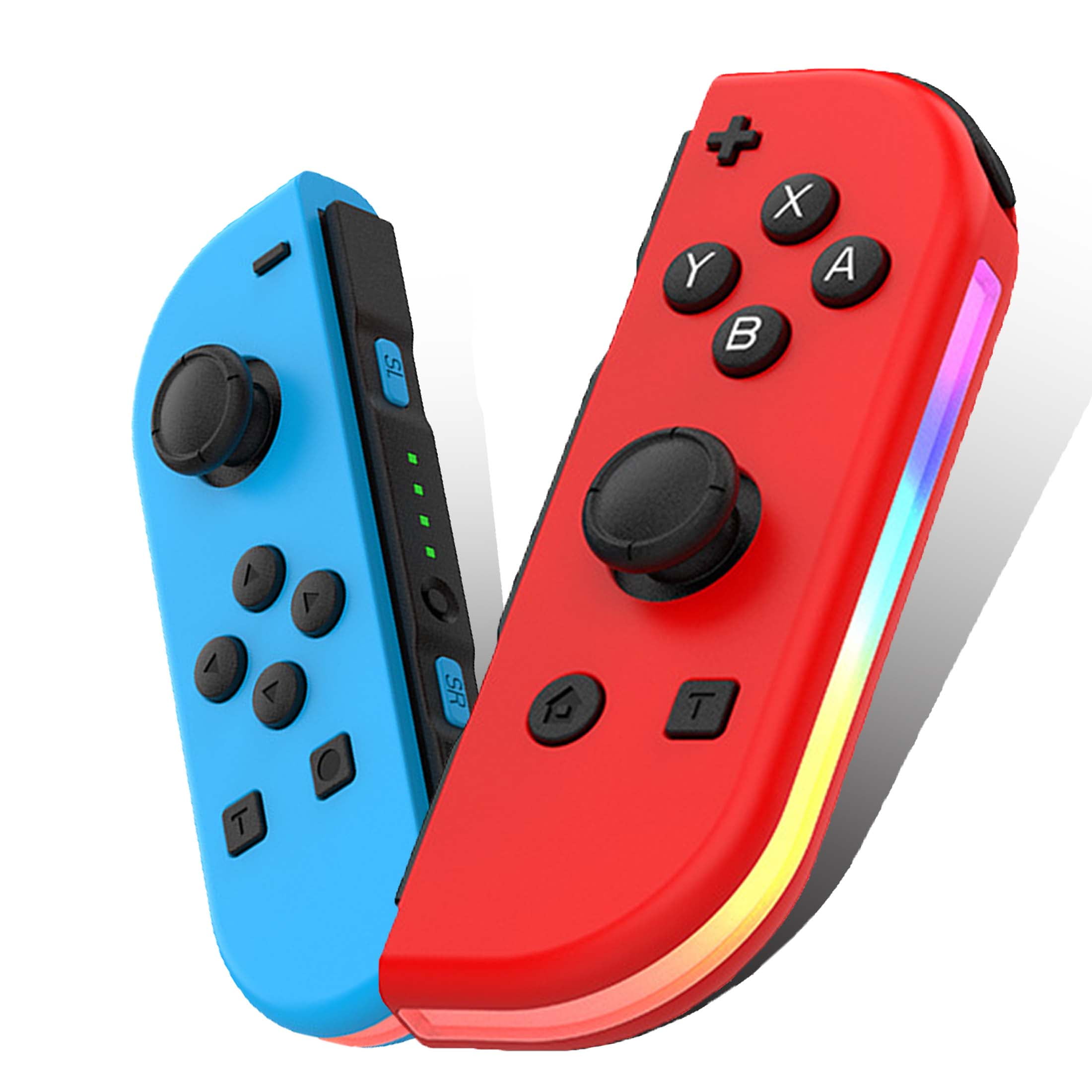 Joypad Controller (L/R) Compatible for Nintendo Switch/Lite/OLED Controller-Blue/Red,Support RGB ...