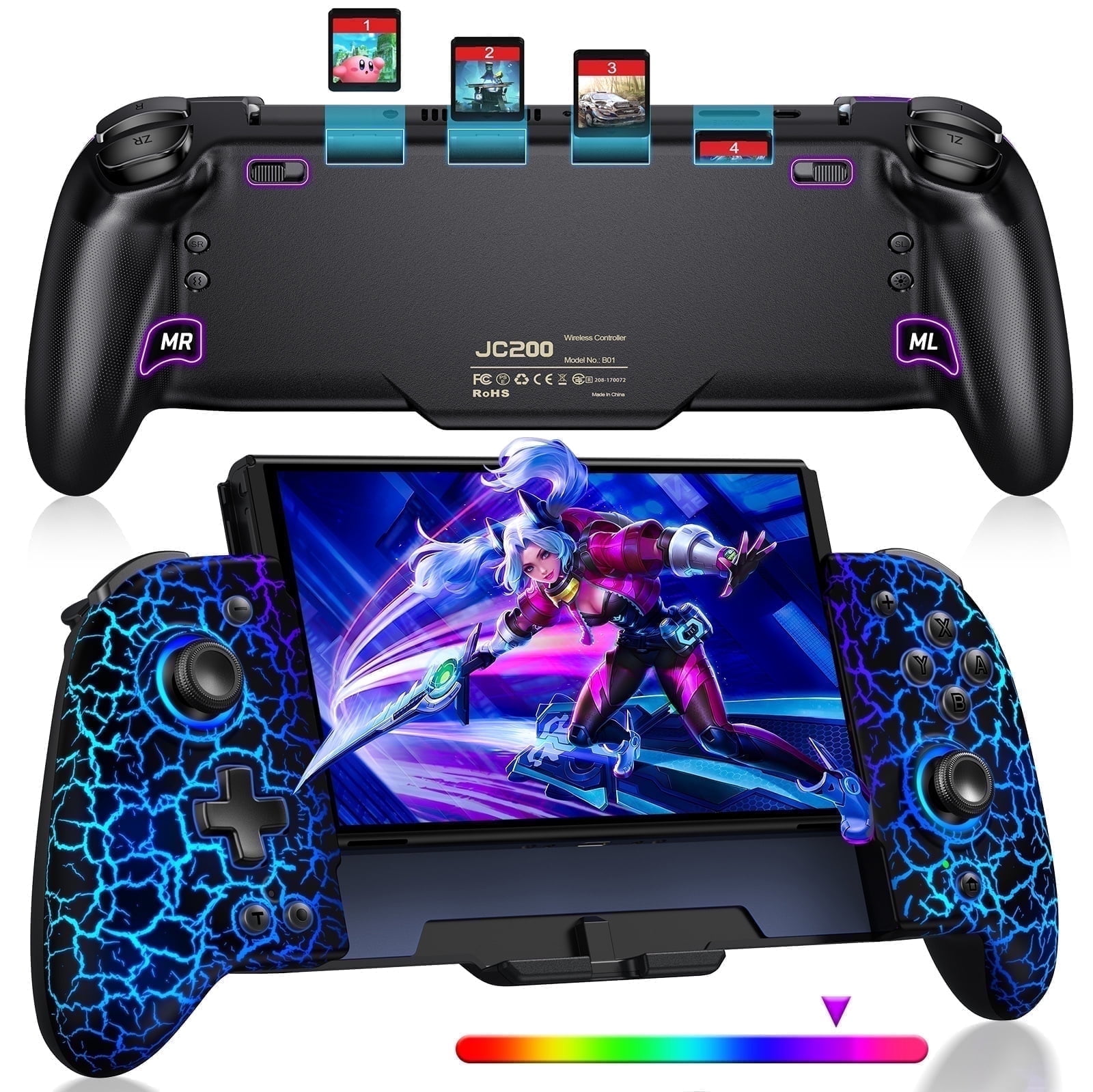 Joypad for Nintendo Switch/OLED,ESYWEN Switch Controller Replacement ...