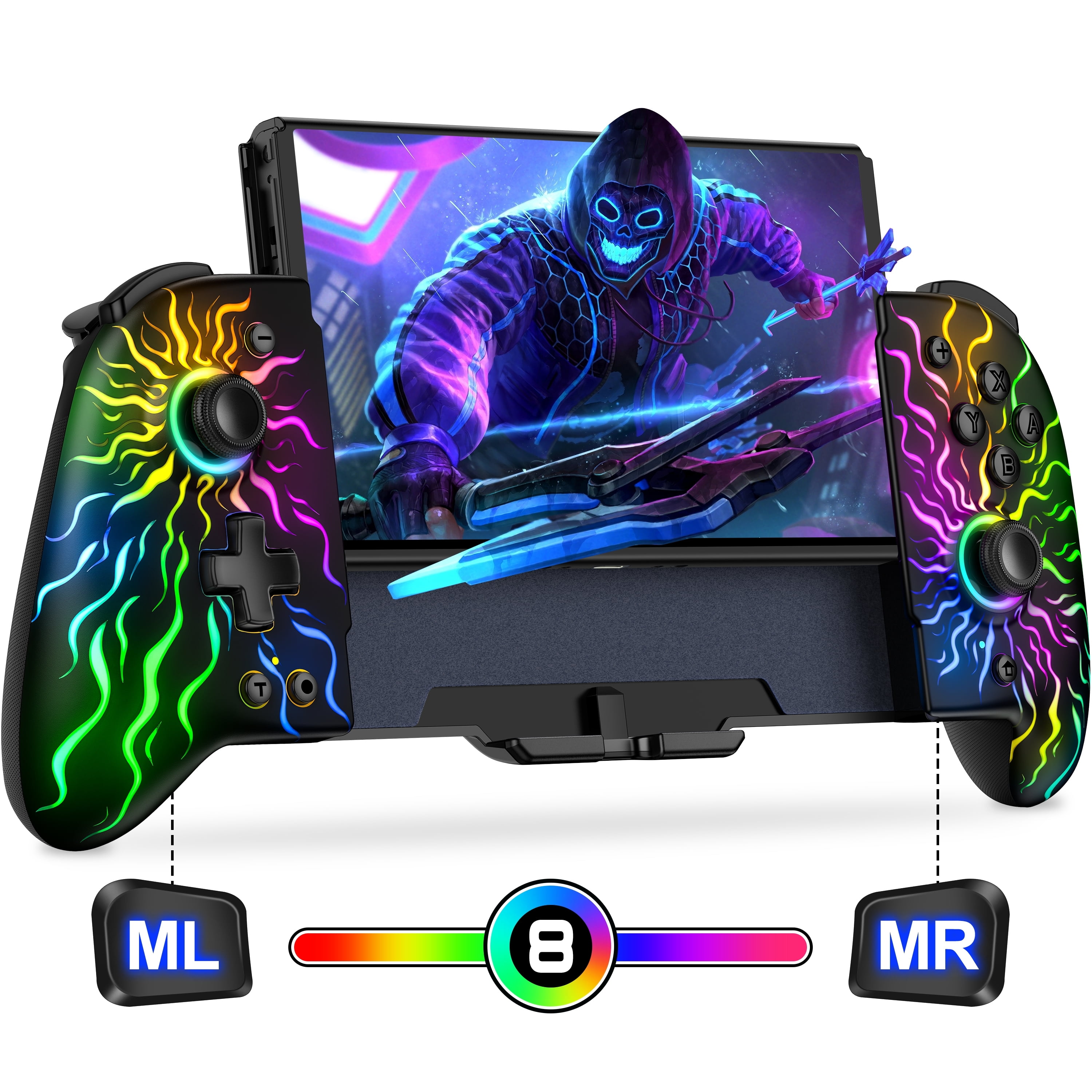 Joypad for Nintendo Switch/OLED Joy Cons,ESYWEN RGB Switch Controller ...