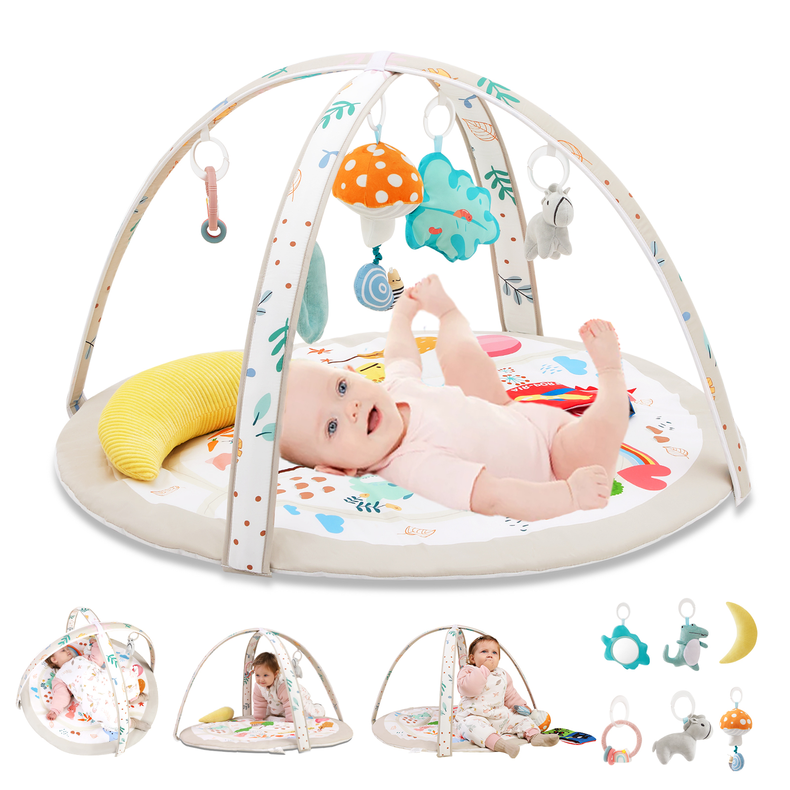 Fun Little Toys Beg1n 25 Pcs Animals Playmat,Thick Interlocking Foam ...