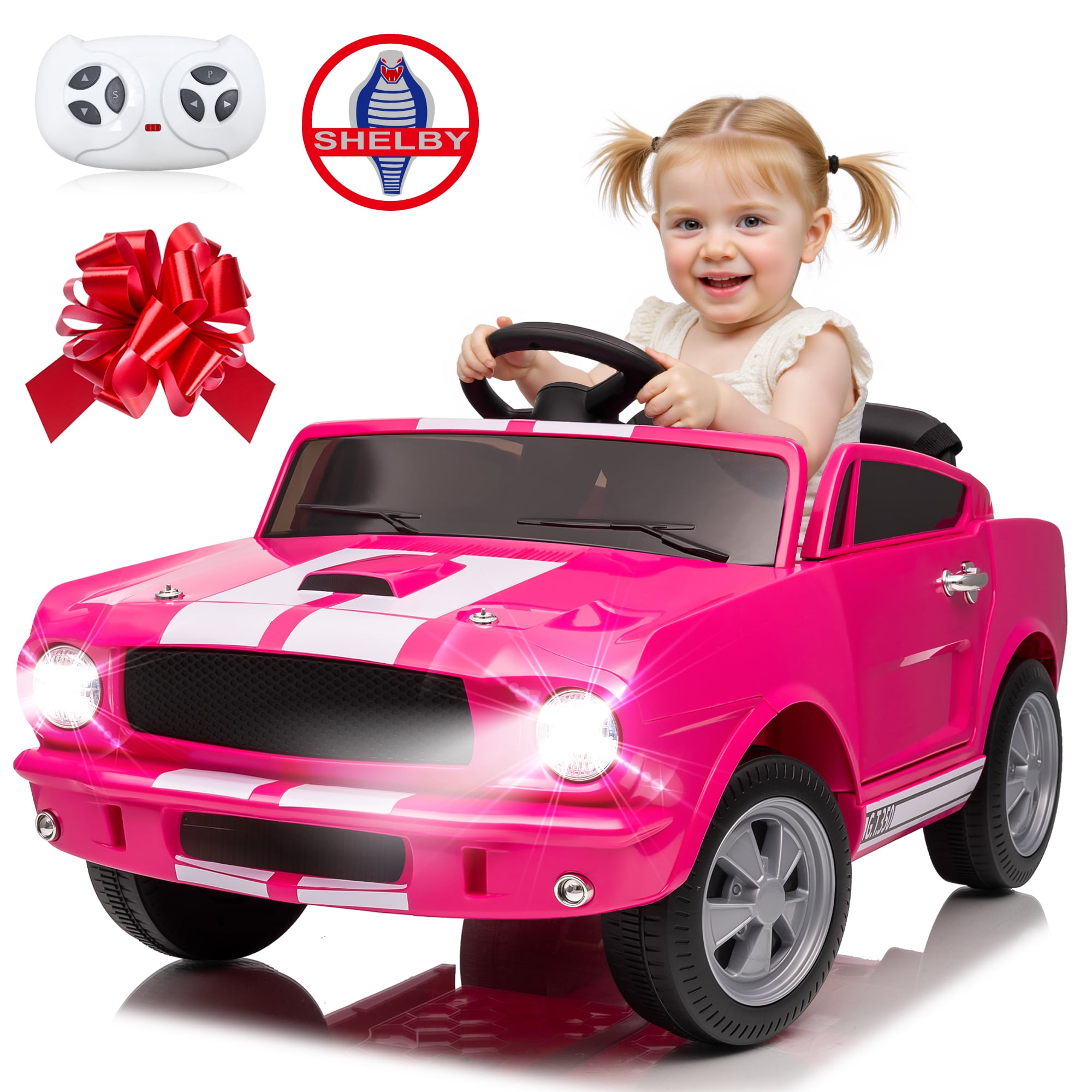 Joyracer 12 Volt Ride on Toys with Remote, Shelby GT350 Electric Cars ...